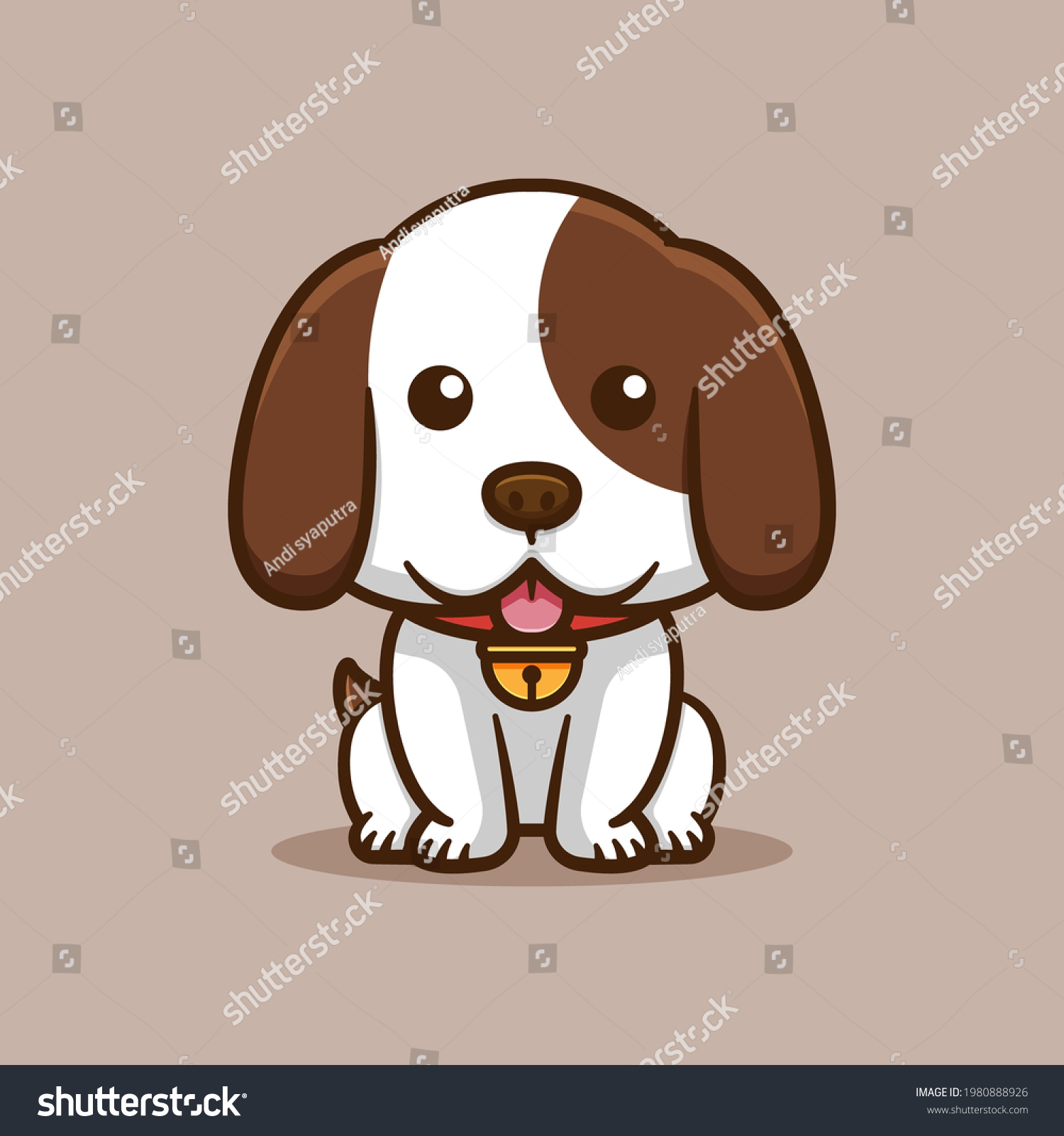 Cute Dog Sit Vector Design Stock Vector (Royalty Free) 1980888926 ...