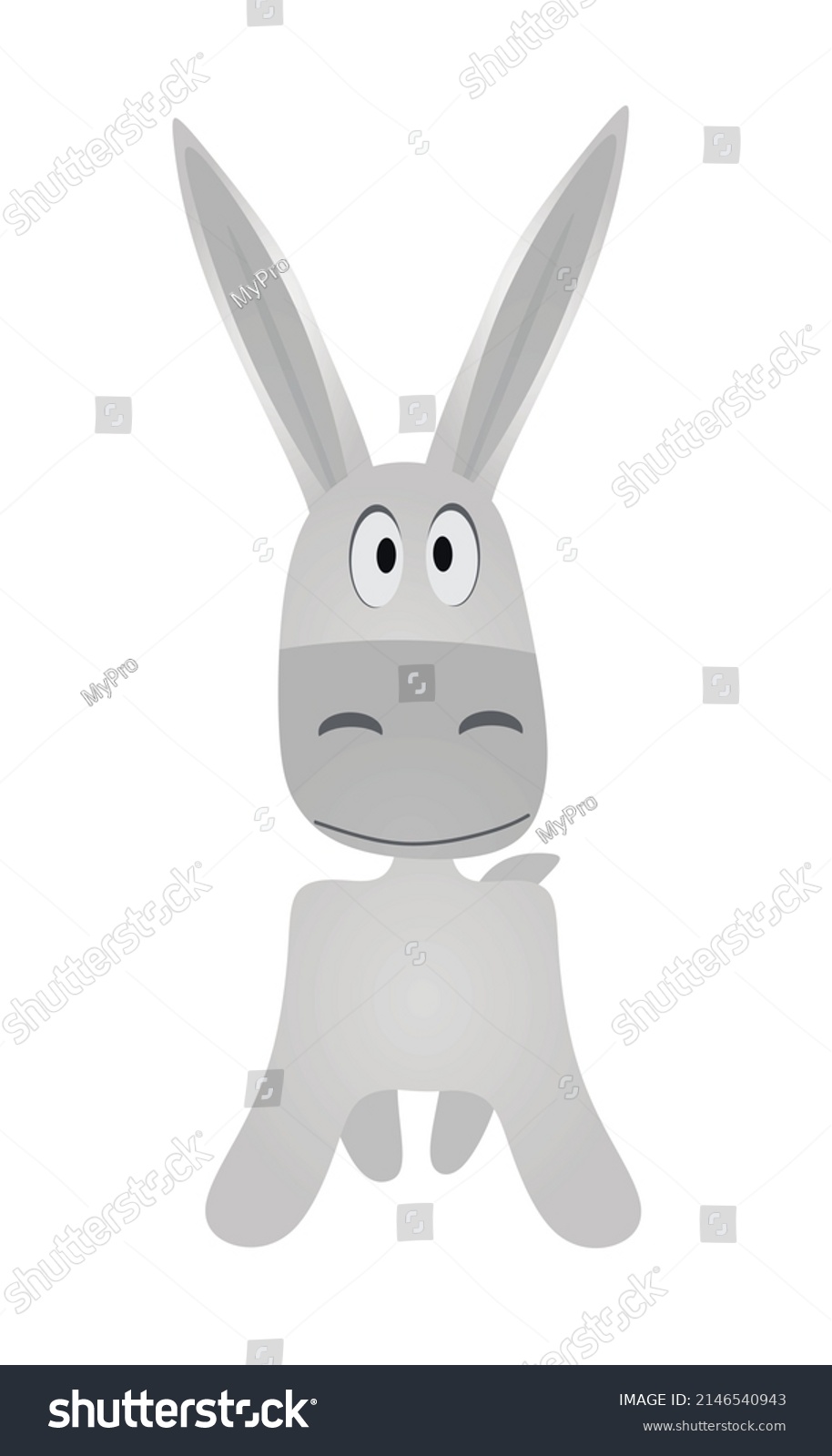 Cute Donkey Icon Vector Illustration Stock Vector (Royalty Free ...