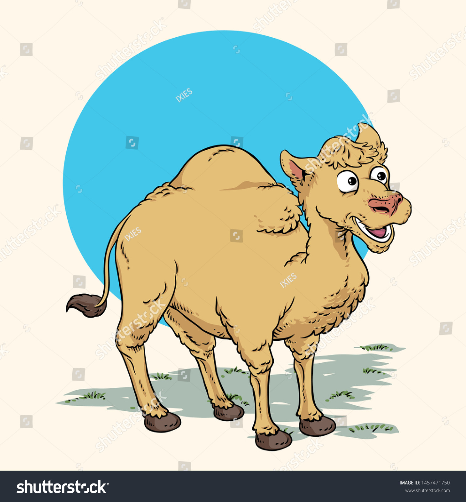 Cute Doodle Camel Isolated Vector Stock Vector (Royalty Free ...