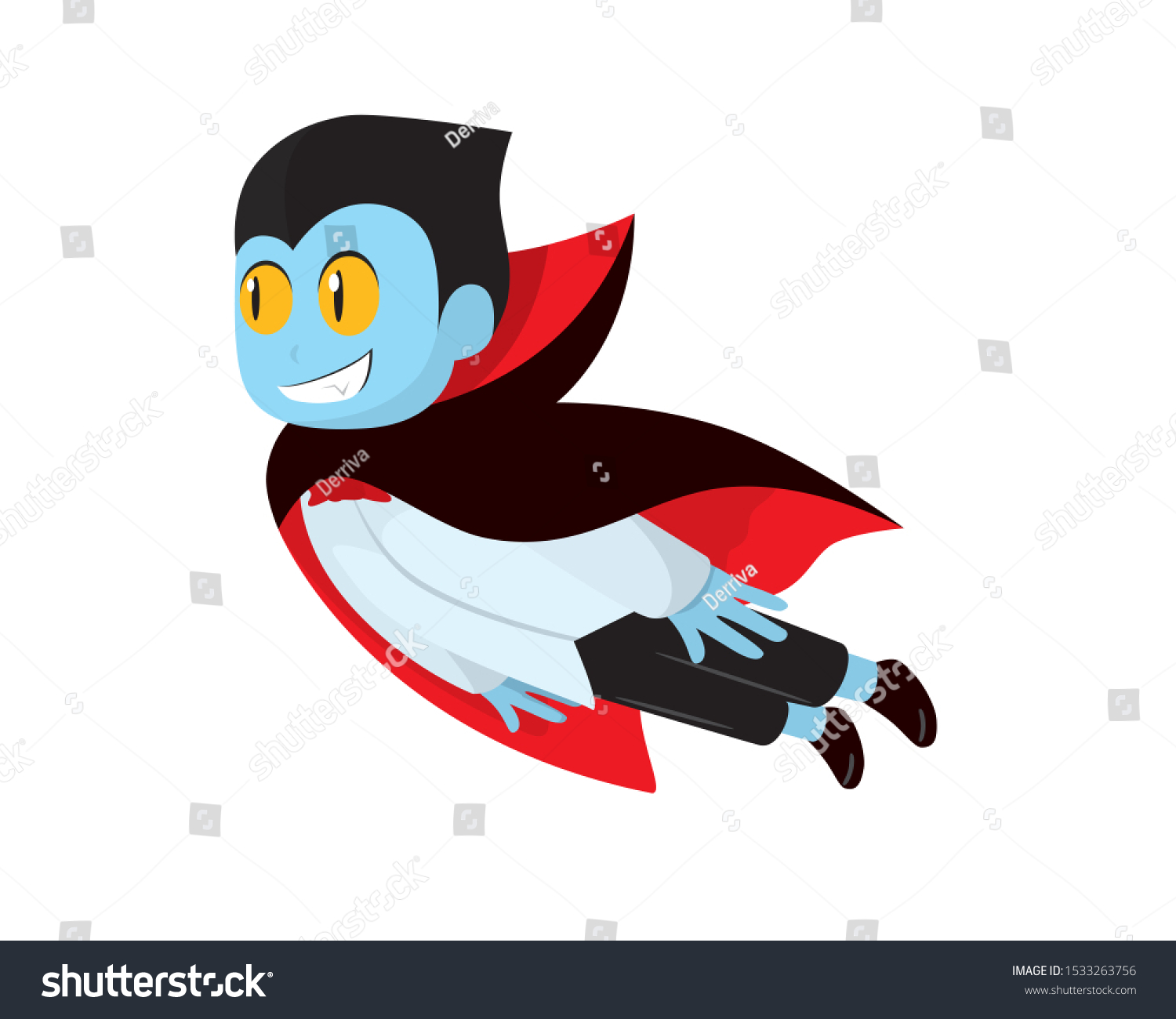Cute Dracula Flying Gesture Stock Vector (Royalty Free) 1533263756 ...