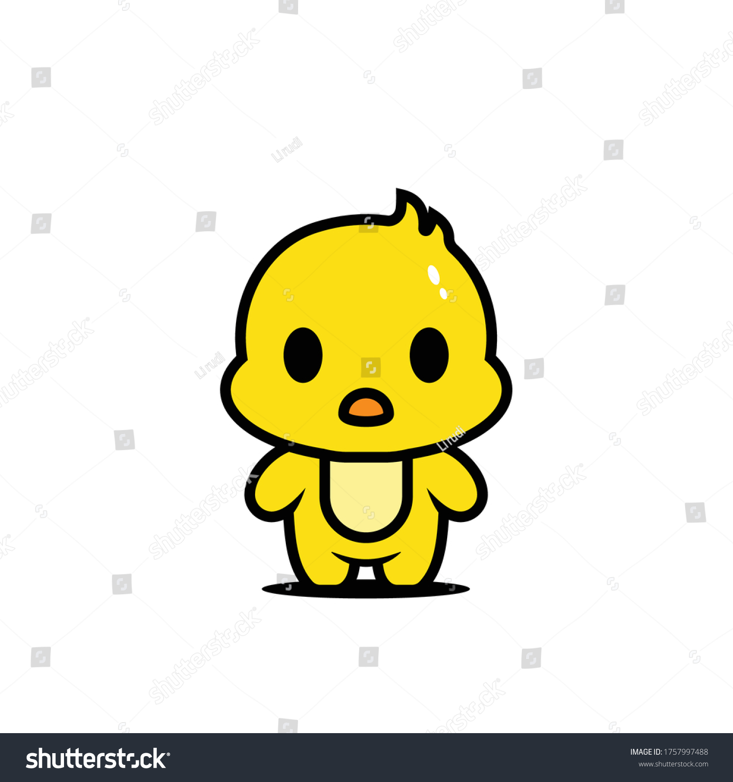 Cute Duck Cartoon Character Vector Stock Vector (Royalty Free ...