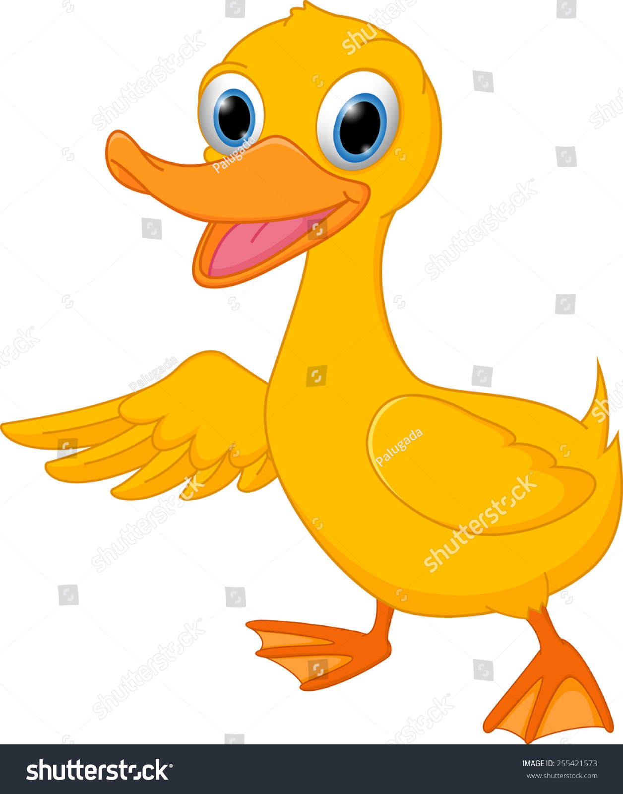 Cute Duck Cartoon Presenting: เวกเตอร์สต็อก (ปลอดค่าลิขสิทธิ์ ...