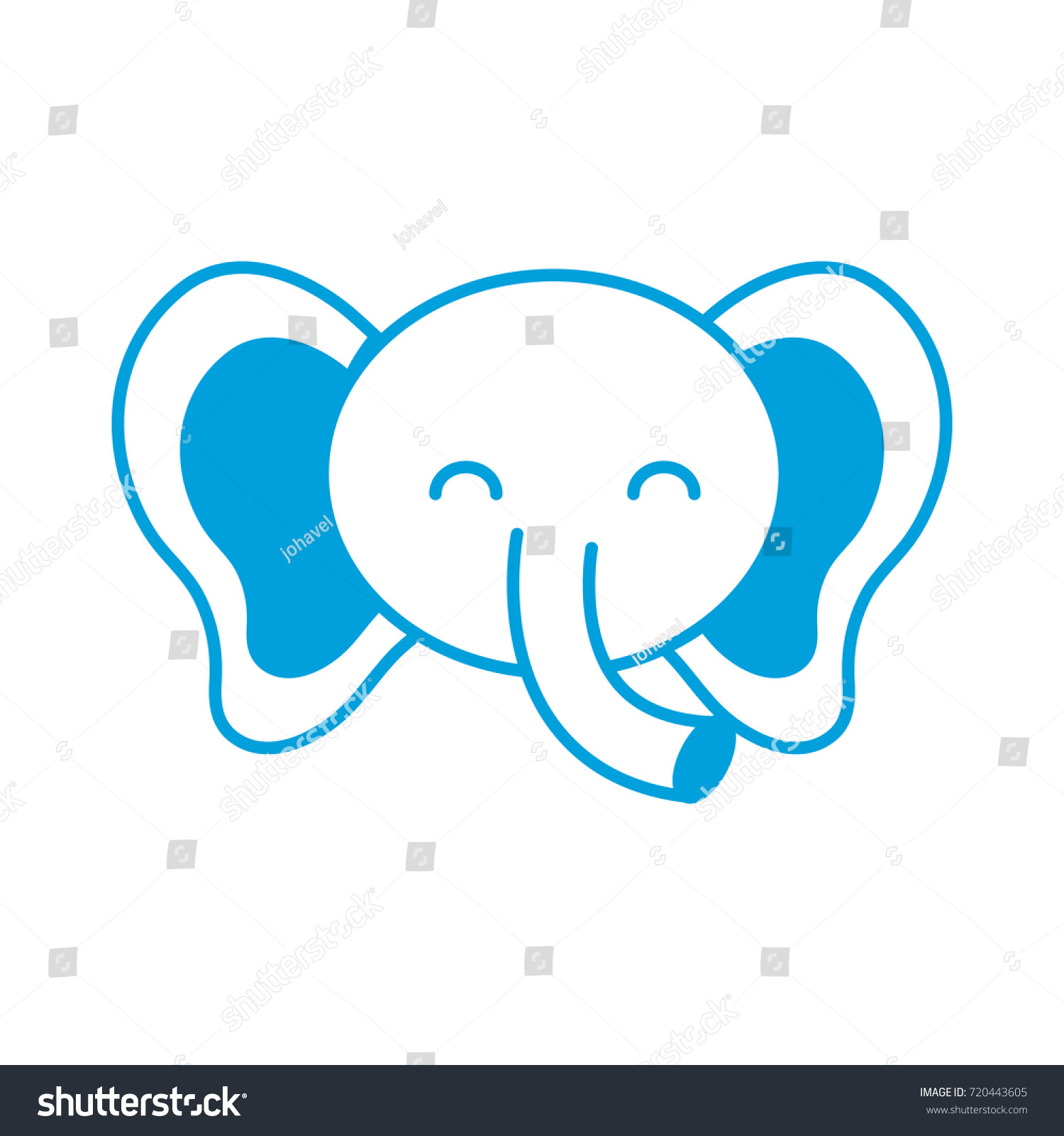 Cute Elephant Icon Stock Vector (Royalty Free) 720443605 | Shutterstock