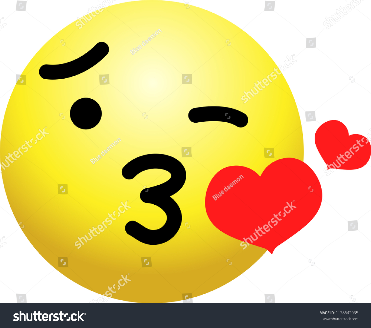 Cute Emoticon Icon Set Stock Vector (Royalty Free) 1178642035 ...