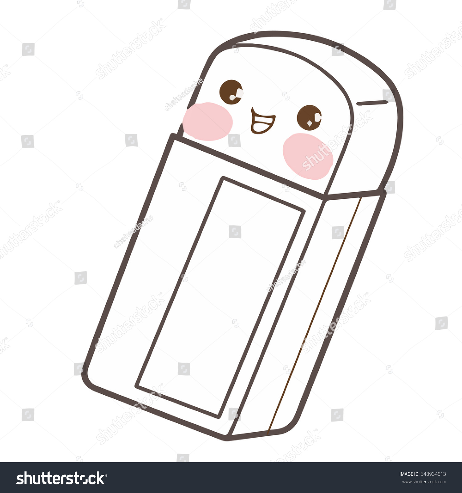 Cute Eraser Cartoon Character Vector Design Stock Vector (Royalty Free ...