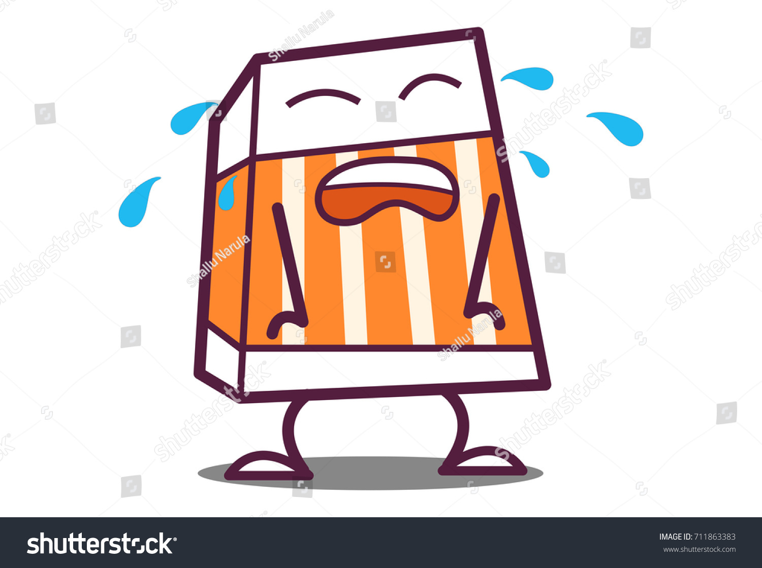 Cute Eraser Crying Vector Illustration Isolated Stock Vector (Royalty ...
