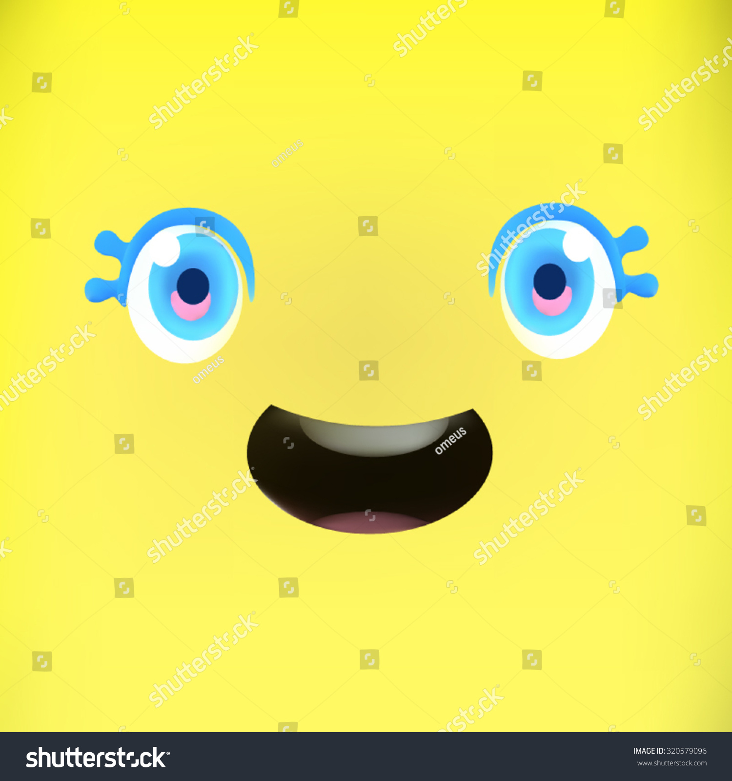 Cute Face Smile Vector Illustration Stock Vector (Royalty Free ...