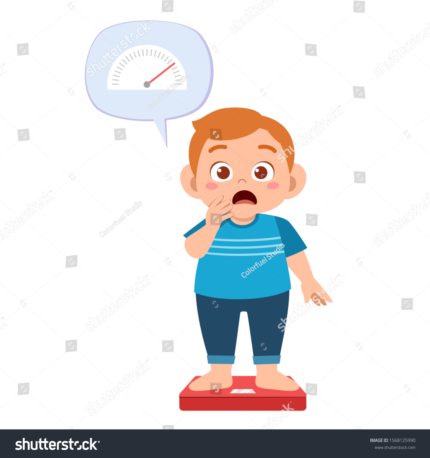 Cute Fat Kid Boy Use Weight: เวกเตอร์สต็อก (ปลอดค่าลิขสิทธิ์ ...