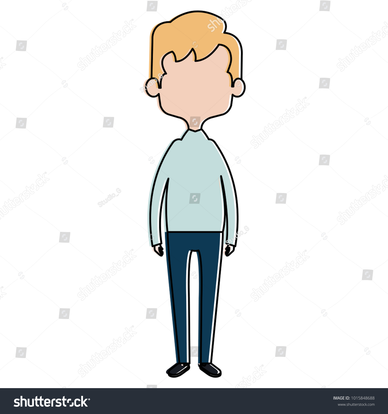 Cute Father Avatar Character Stock Vector (Royalty Free) 1015848688