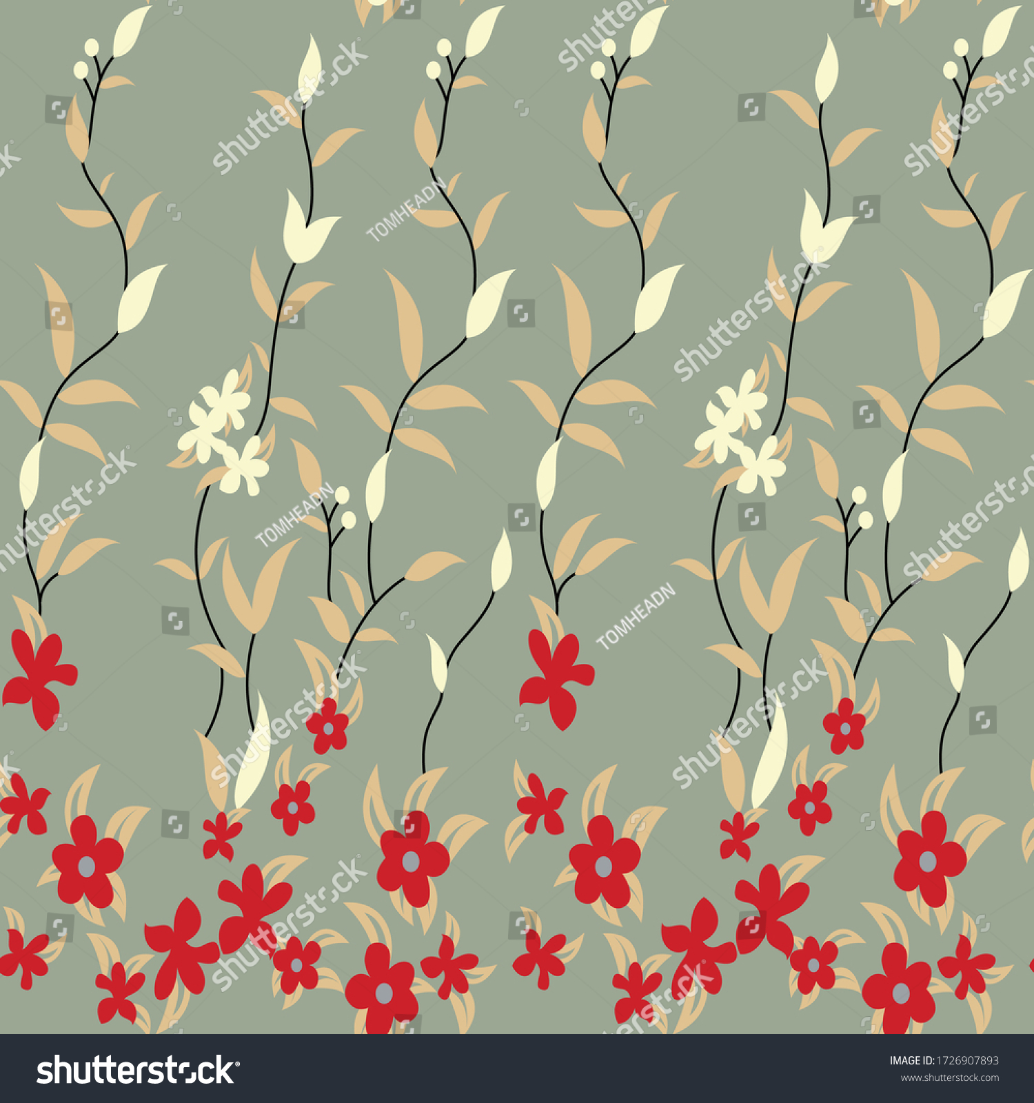 Cute Floral Border Design Pattern On 库存矢量图（免版税）1726907893 | Shutterstock