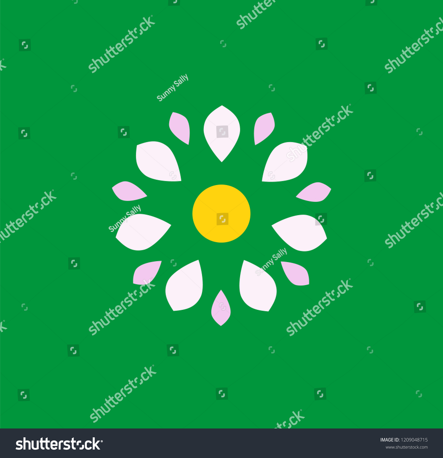 Cute Flower Symbol Stock Vector (Royalty Free) 1209048715
