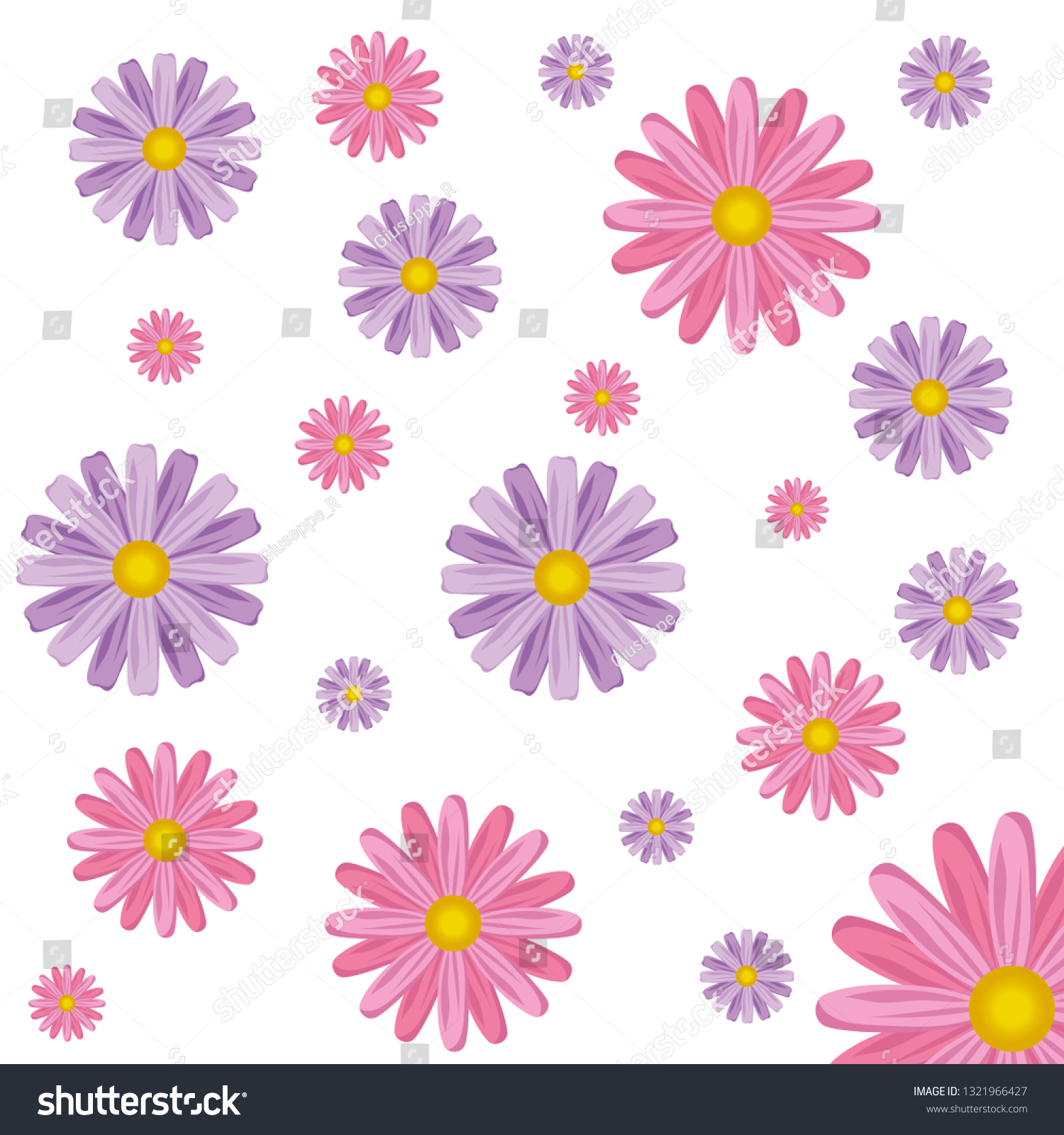 Cute Flowers Cartoon Stock Vector (Royalty Free) 1321966427 | Shutterstock