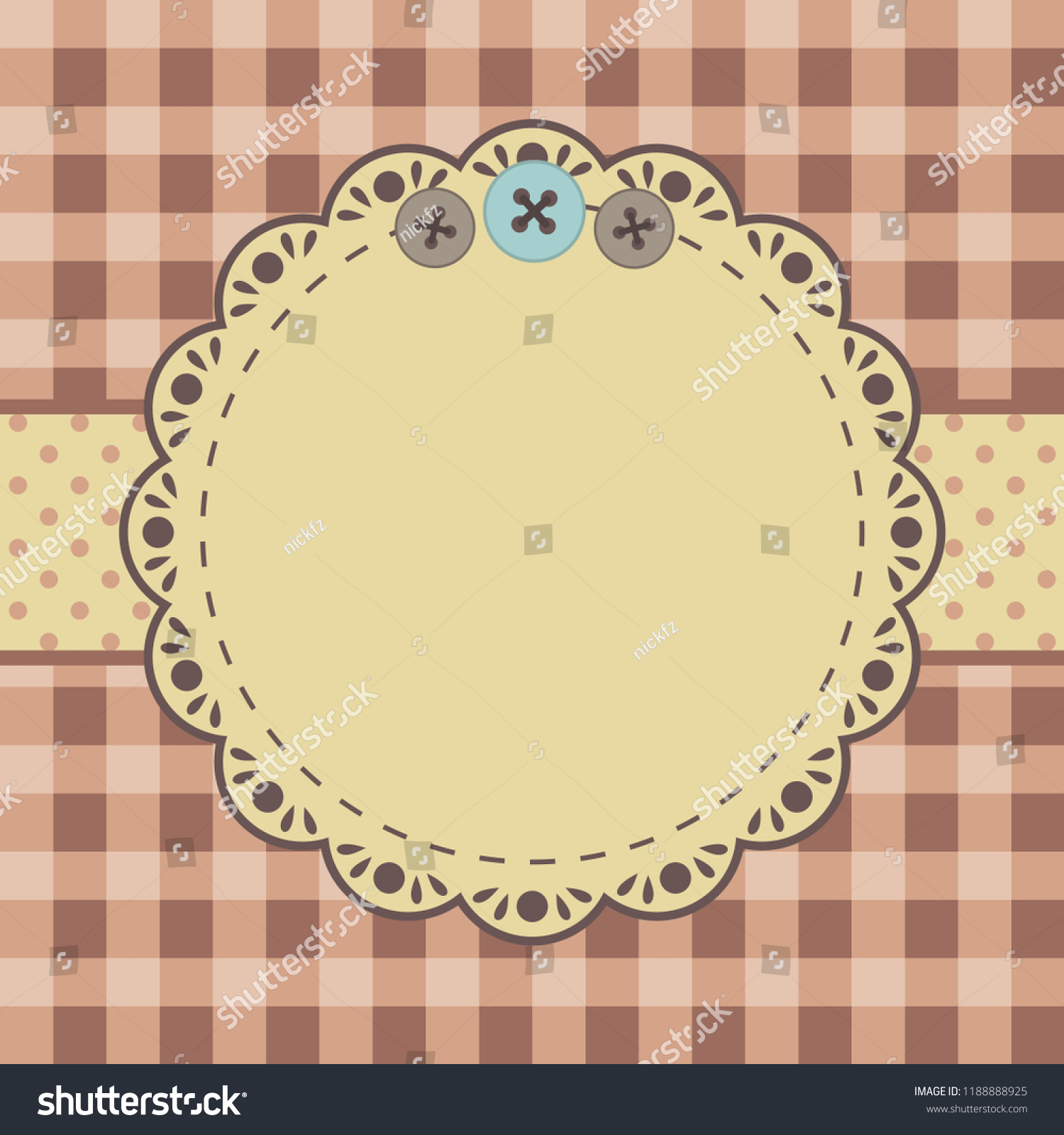Cute Frame Cute Border Cute Lace Stock Vector (Royalty Free) 1188888925