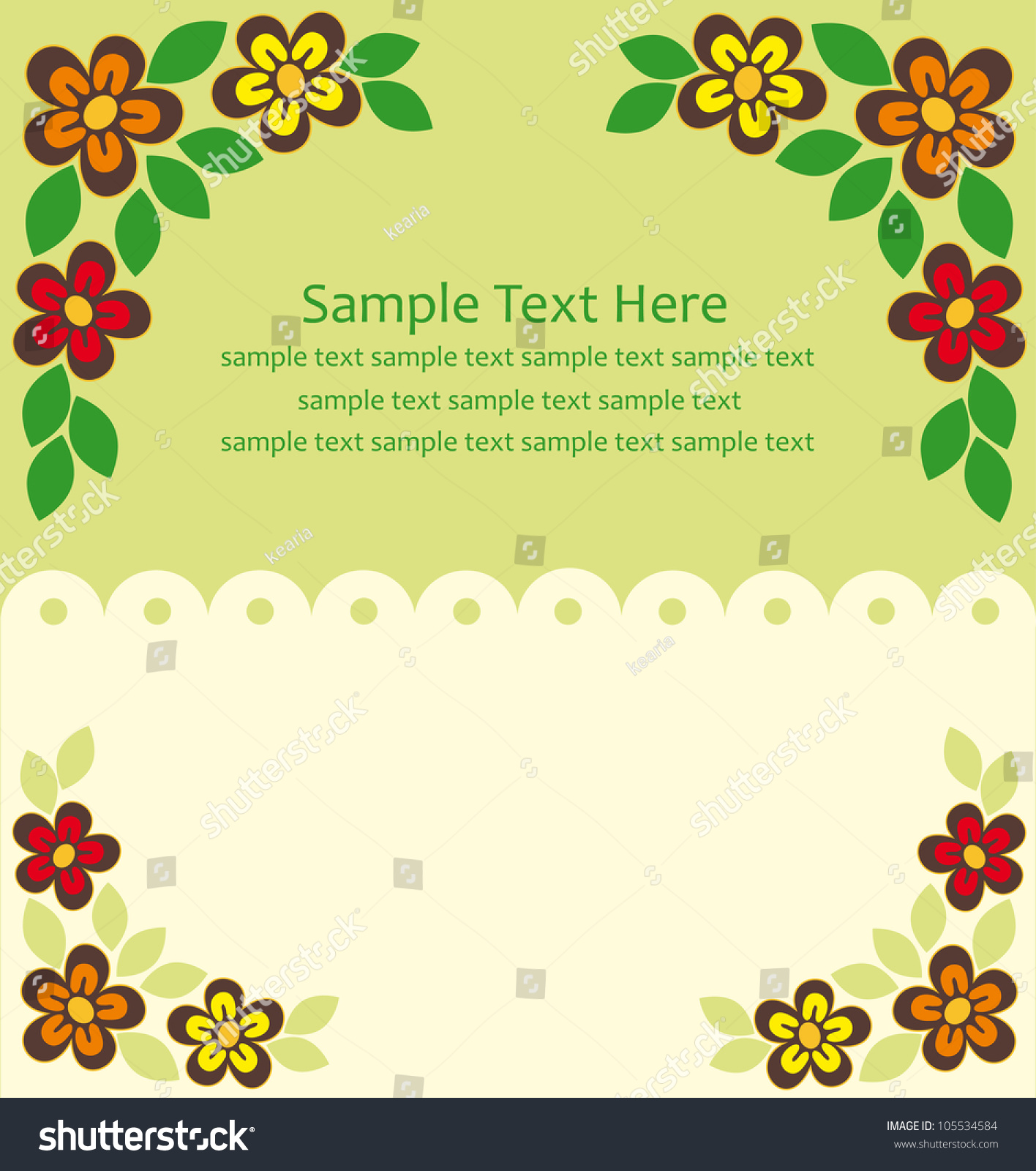 Cute Frame Design Vector Illustration Stock Vector (Royalty Free) 105534584