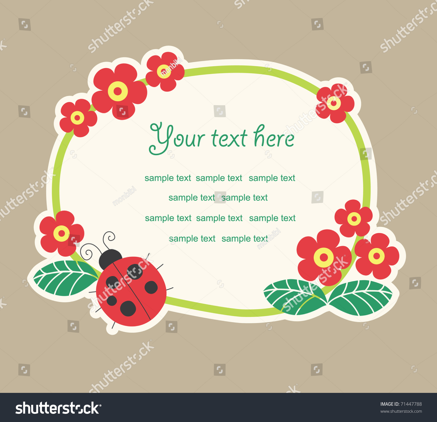 Cute Frame Design Vector Illustration: vector de stock (libre de ...