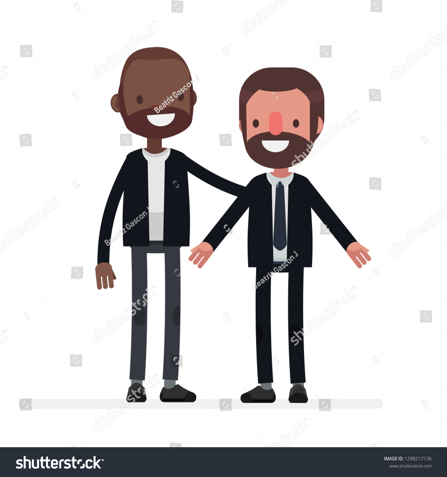 Cute Friends Vector Illustration Stock Vector (Royalty Free) 1298217136 ...