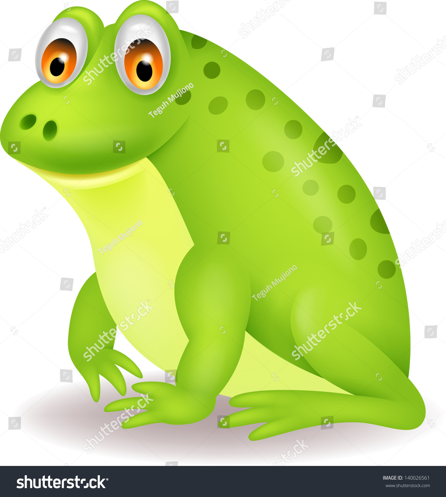 Cute Frog Cartoon Stock Vector (Royalty Free) 140026561 | Shutterstock