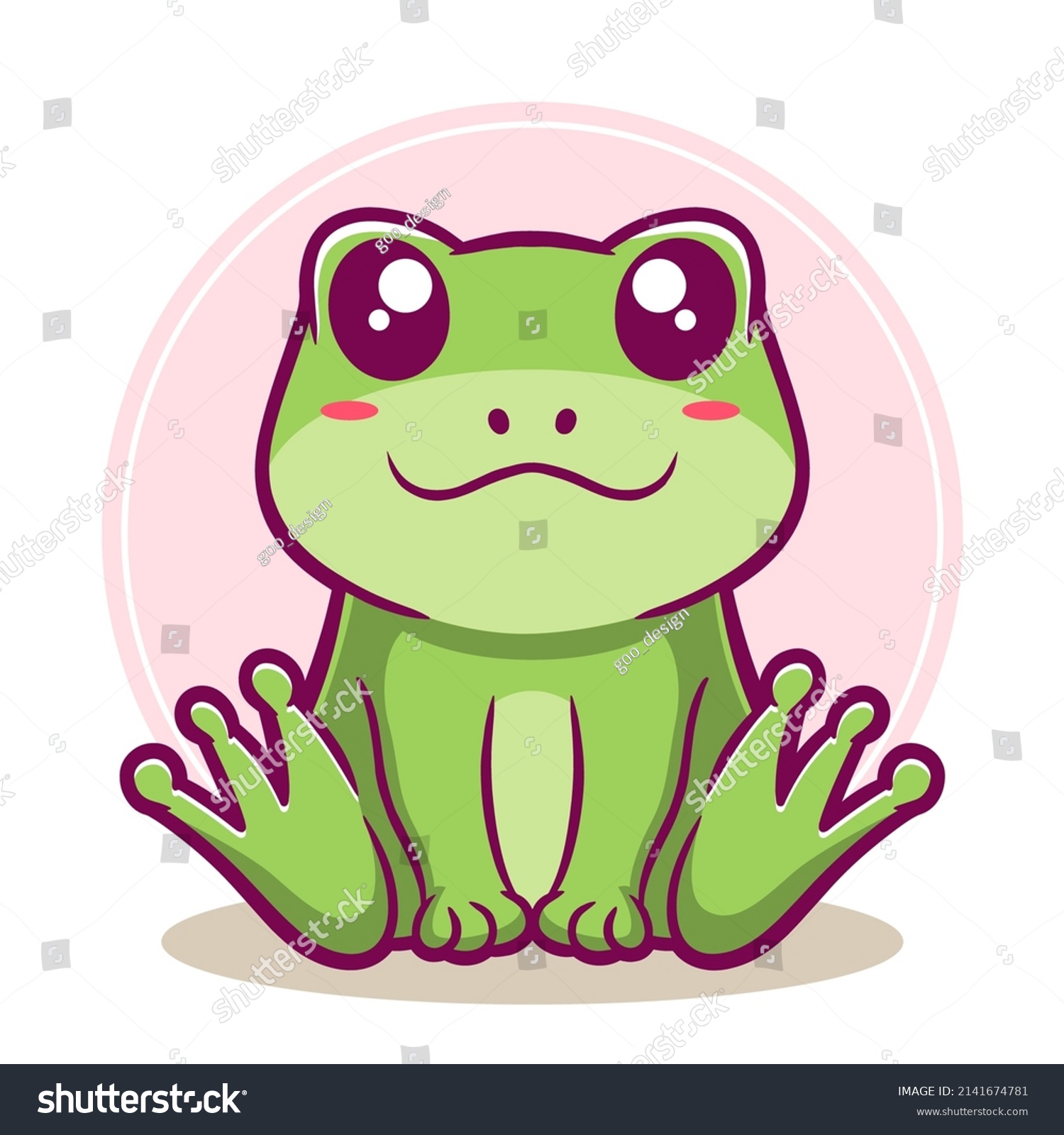 Cute Frog Cartoon Vector Illustration Stock Vector (Royalty Free ...