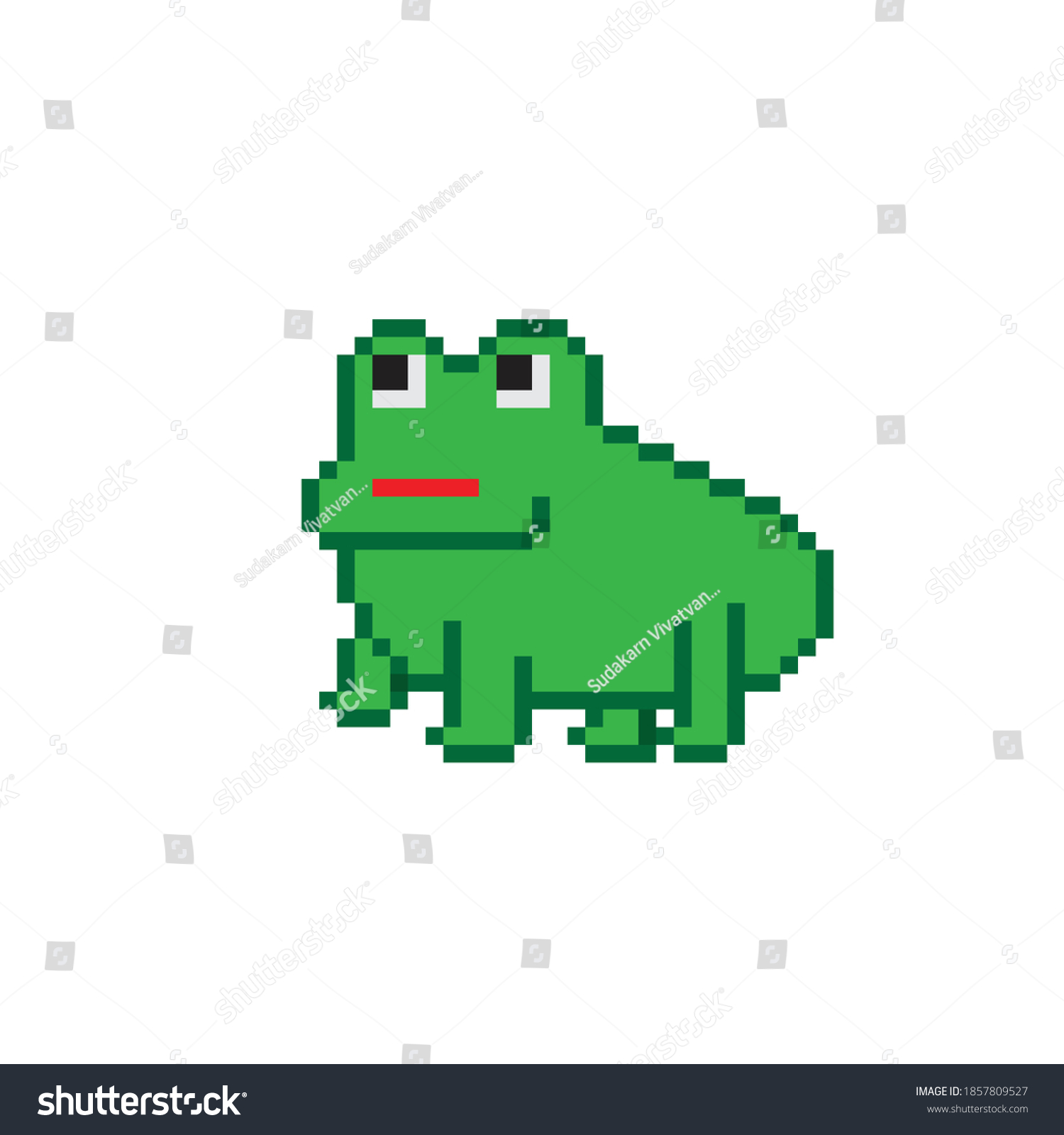 Cute Frog Pixel Art Vector Picture Stock Vector (Royalty Free ...