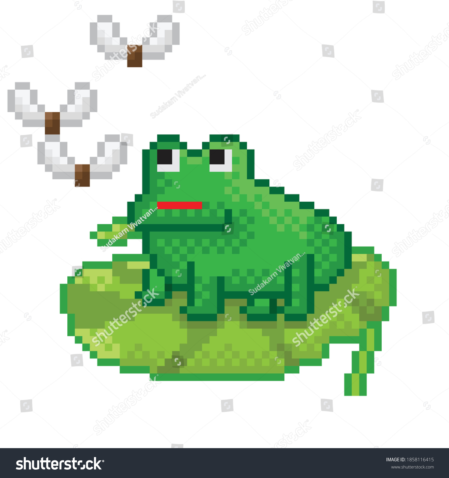 Cute Frog Pixel Art Vector Picture: Vector có sẵn (miễn phí bản quyền ...