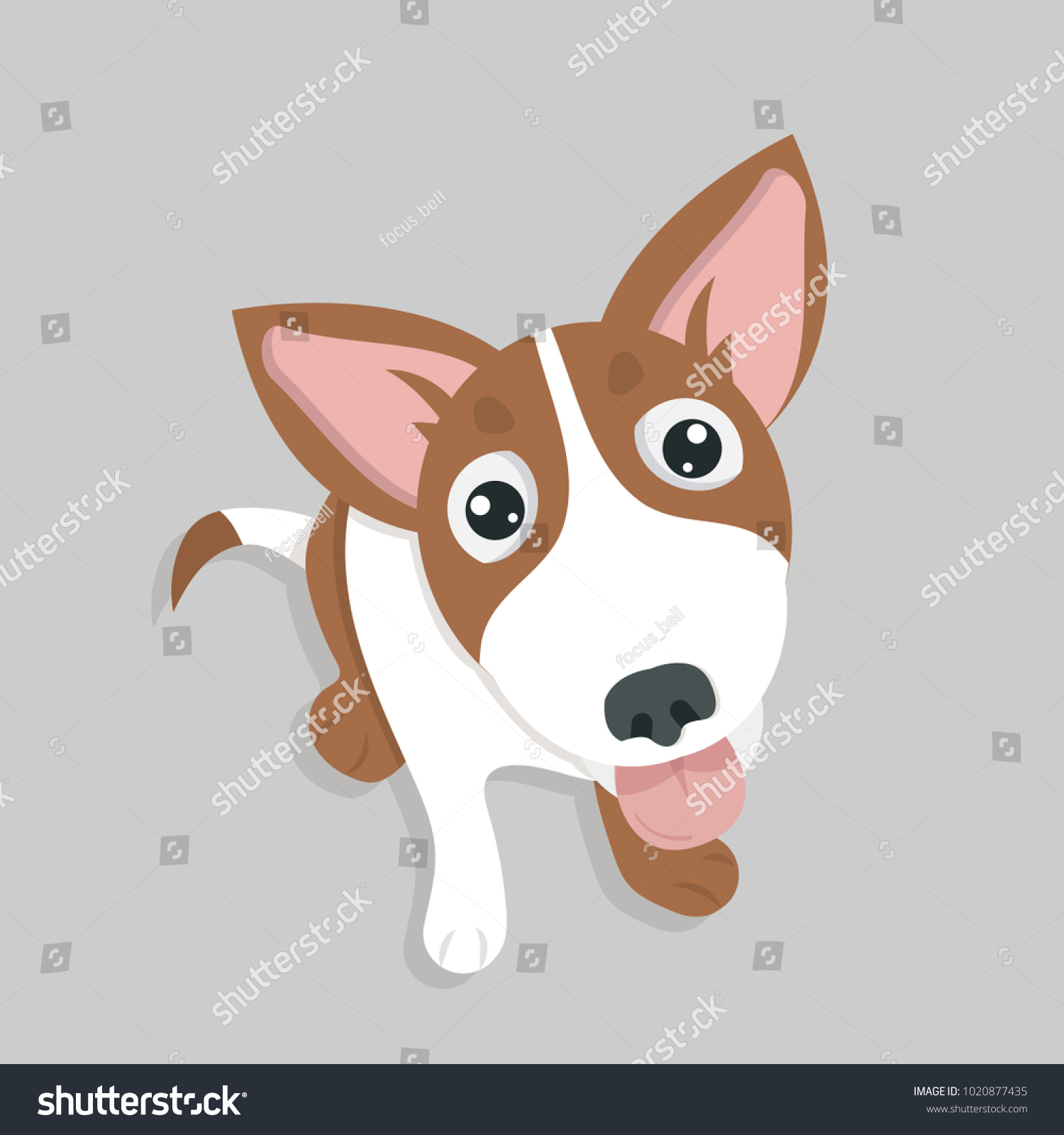 Cute Funny Happy Dog Vector Stock Vector (Royalty Free) 1020877435 ...