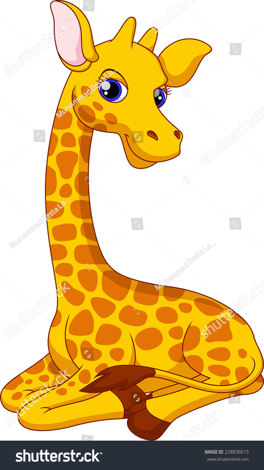Cute Giraffe Cartoon Stock Vector (Royalty Free) 228838615