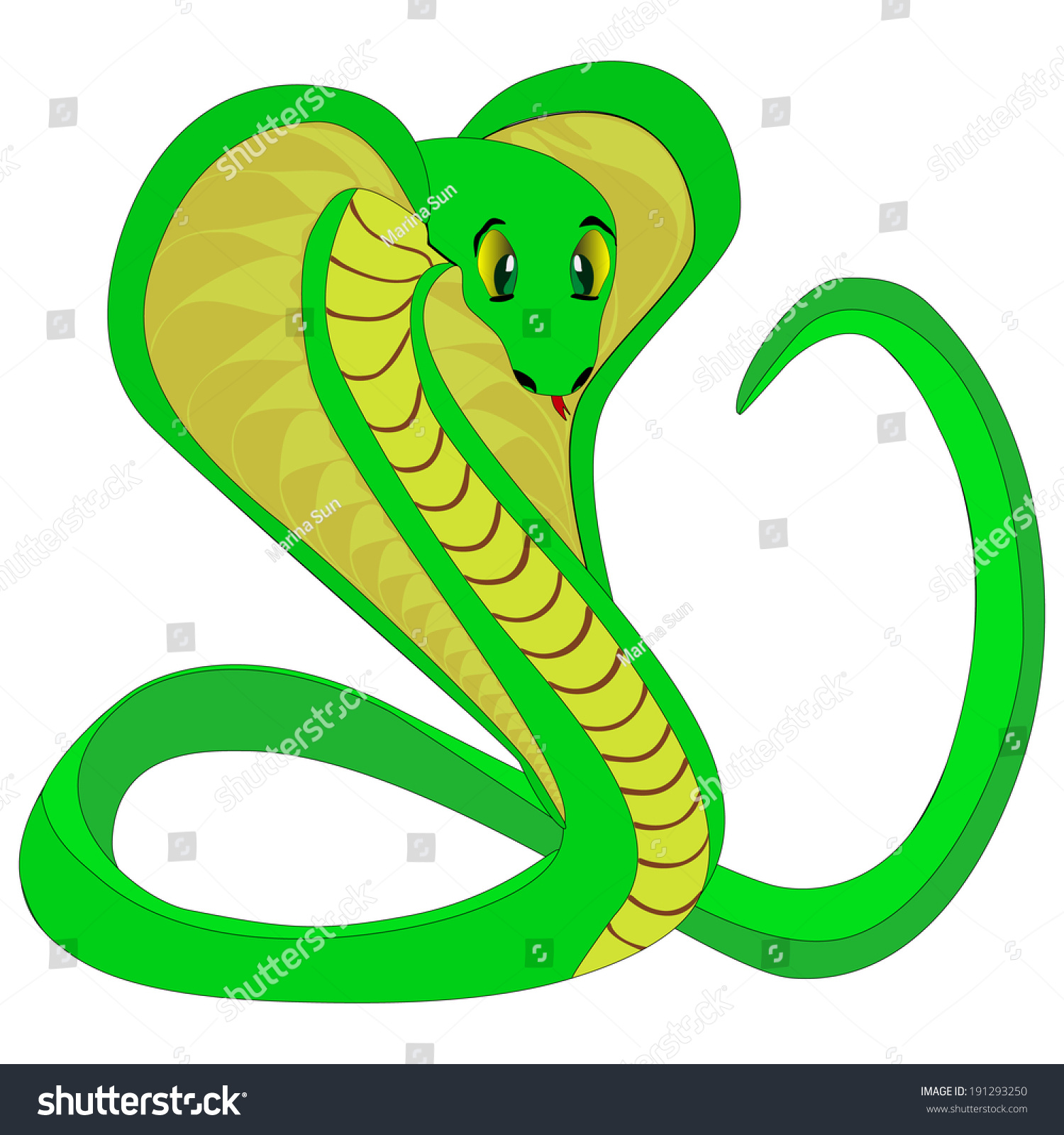 Cute Green Snake Vector Illustration: Vector có sẵn (miễn phí bản quyền ...