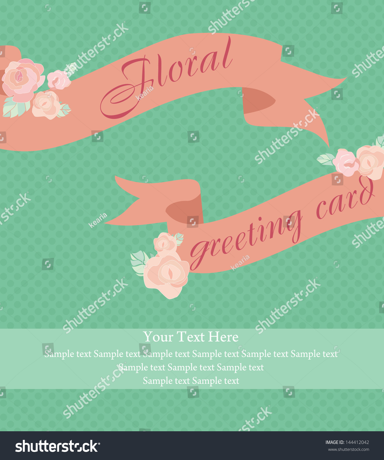 Cute Greeting Card Design Vector Illustration Stock Vector (Royalty ...