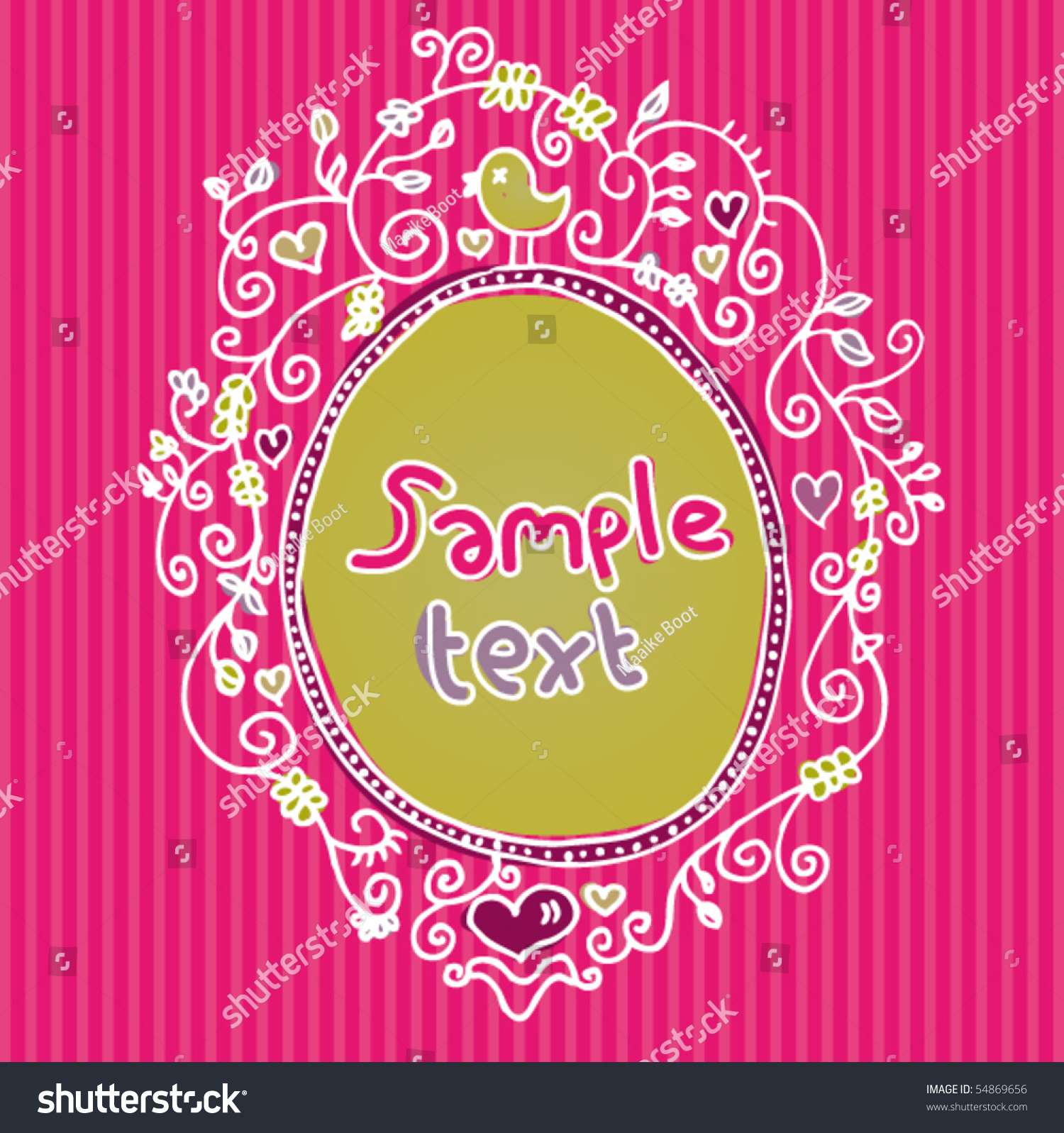 Cute Hand Drawn Frame Design Vector Stock Vector (Royalty Free ...