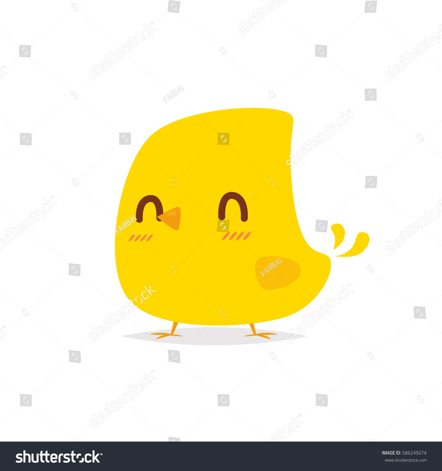 Cute Happy Chicken Vector Stock Vector (Royalty Free) 586245674