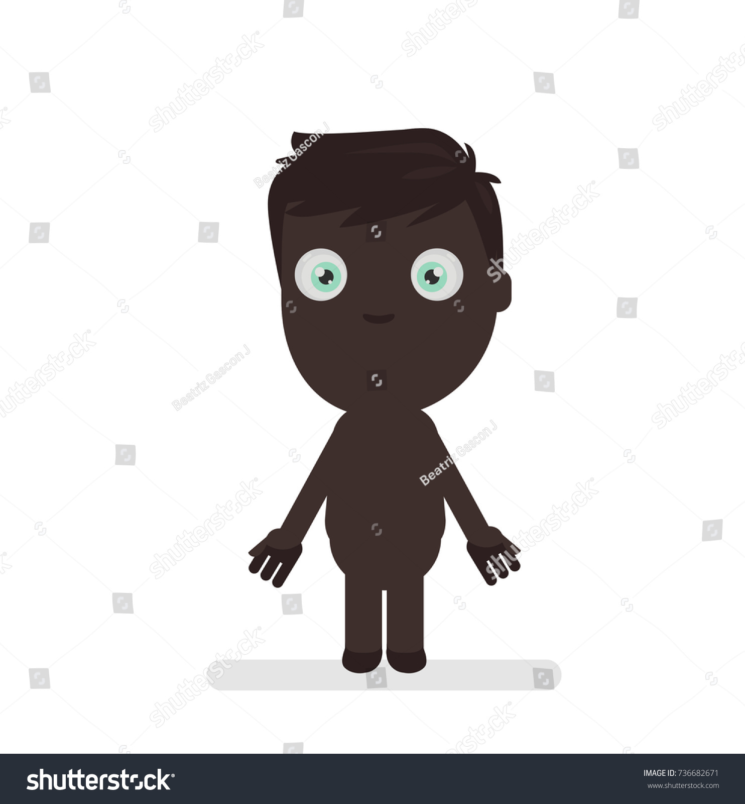Cute Human Silhouette Vector Illustration Stock Vector (Royalty Free ...