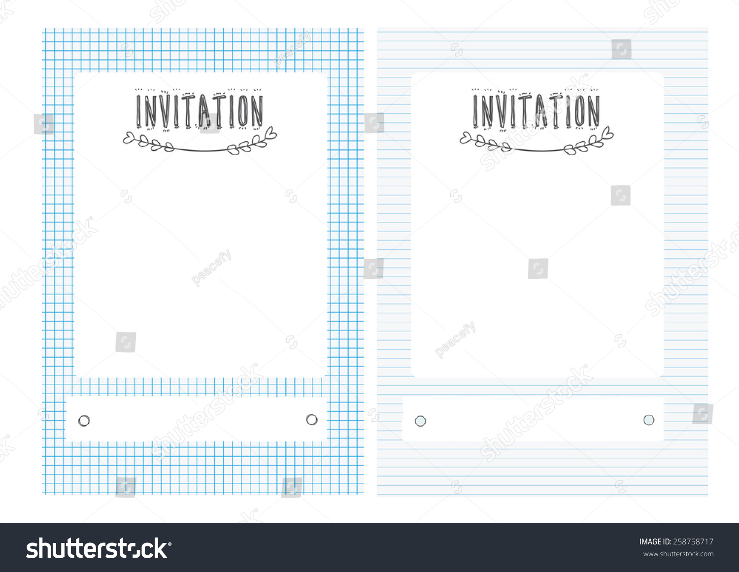 Cute Invitation Card Stock Vector (Royalty Free) 258758717 | Shutterstock