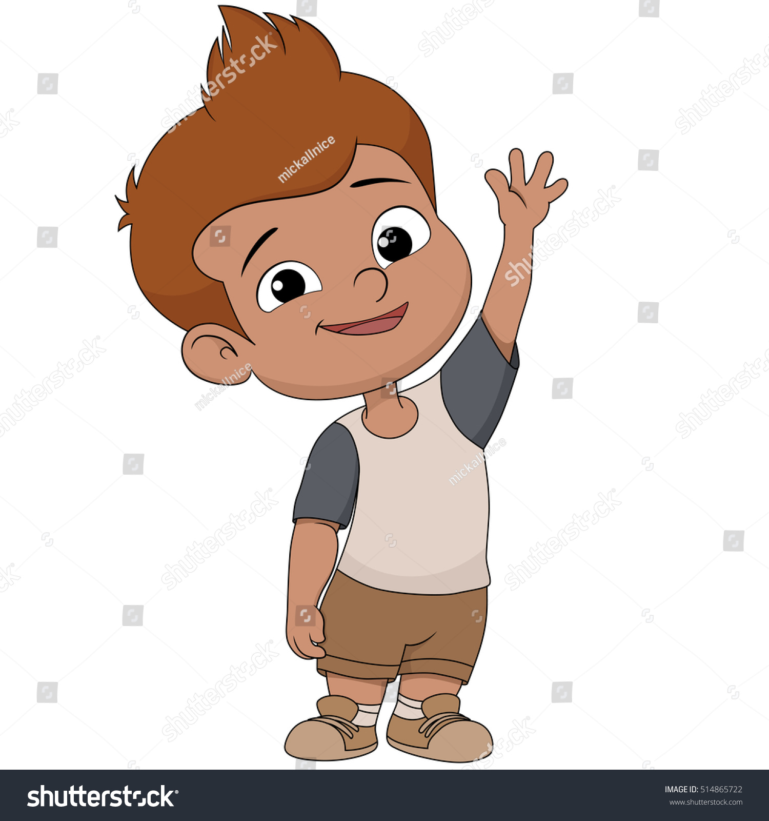 Cute Kid Welcomevector Illustration Stock Vector (Royalty Free) 514865722