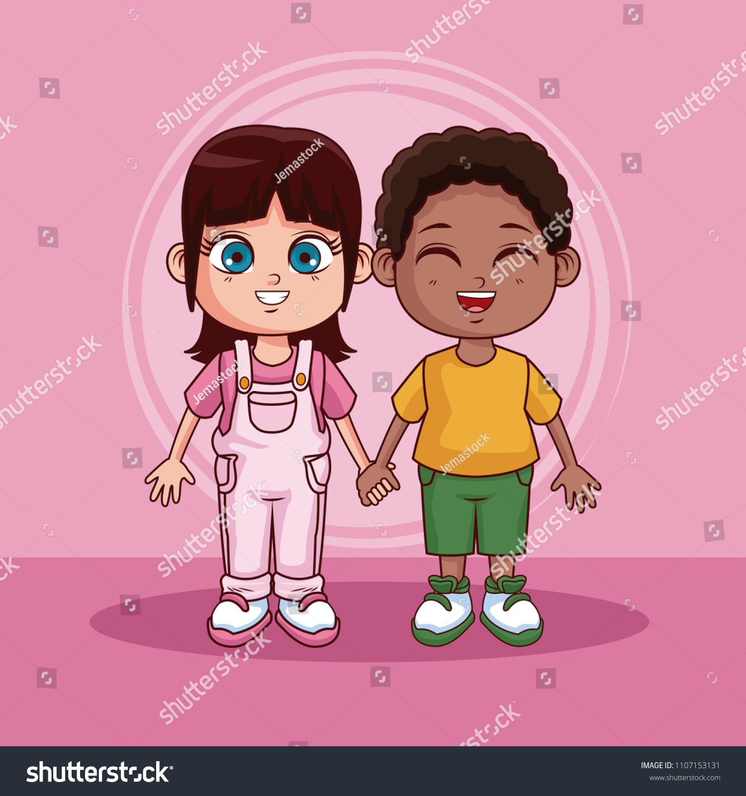 Cute Kids Cartoons Stock Vector (Royalty Free) 1107153131 | Shutterstock