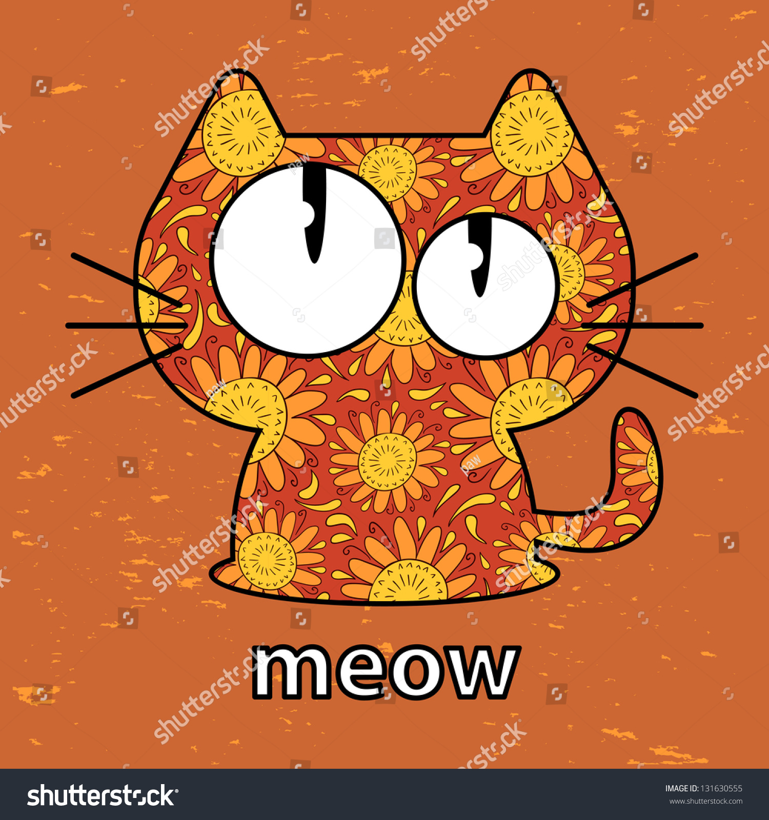 Cute Kitty Seamless Texture Illustration Stock Vector (Royalty Free ...
