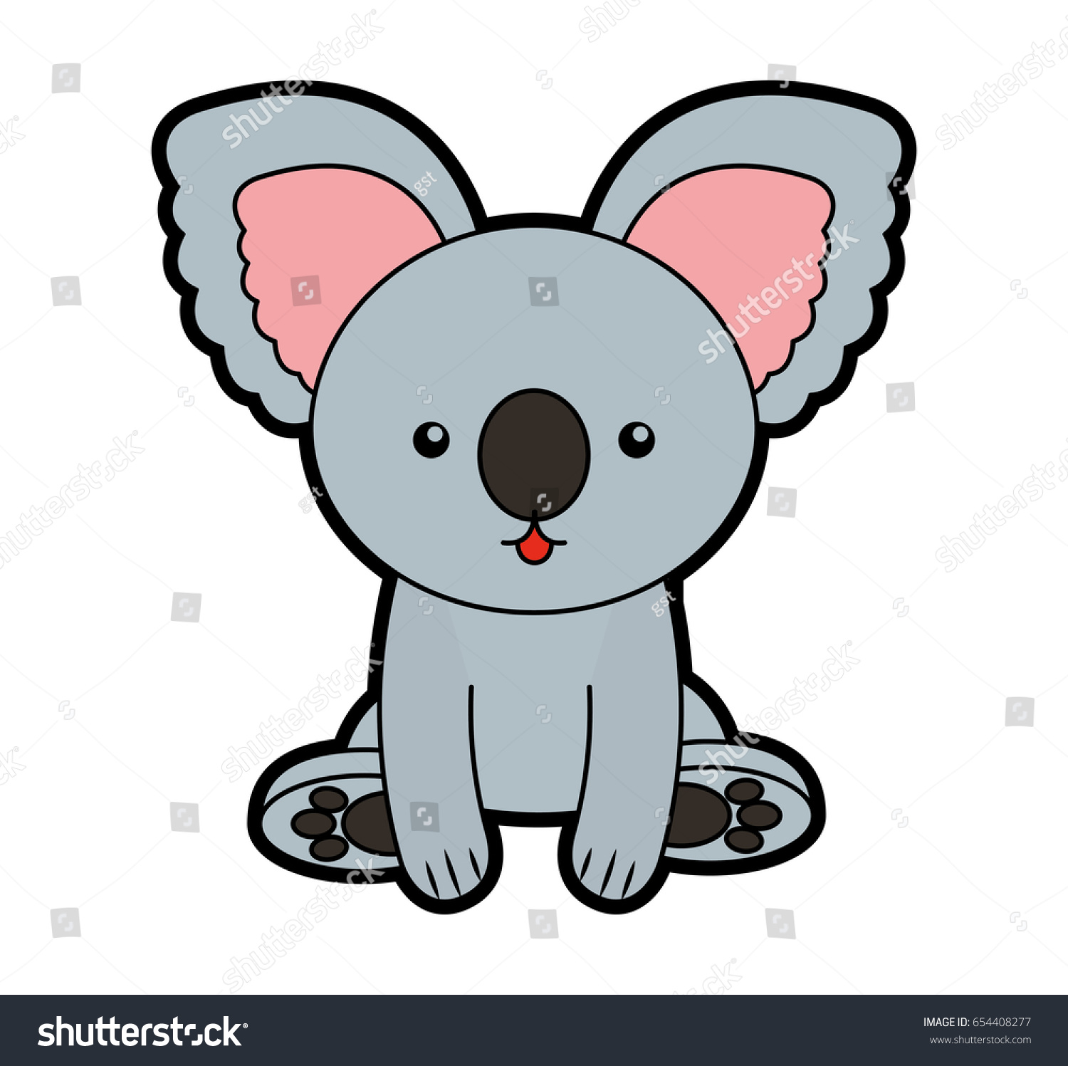 Cute Koala Cartoon: เวกเตอร์สต็อก (ปลอดค่าลิขสิทธิ์) 654408277 ...