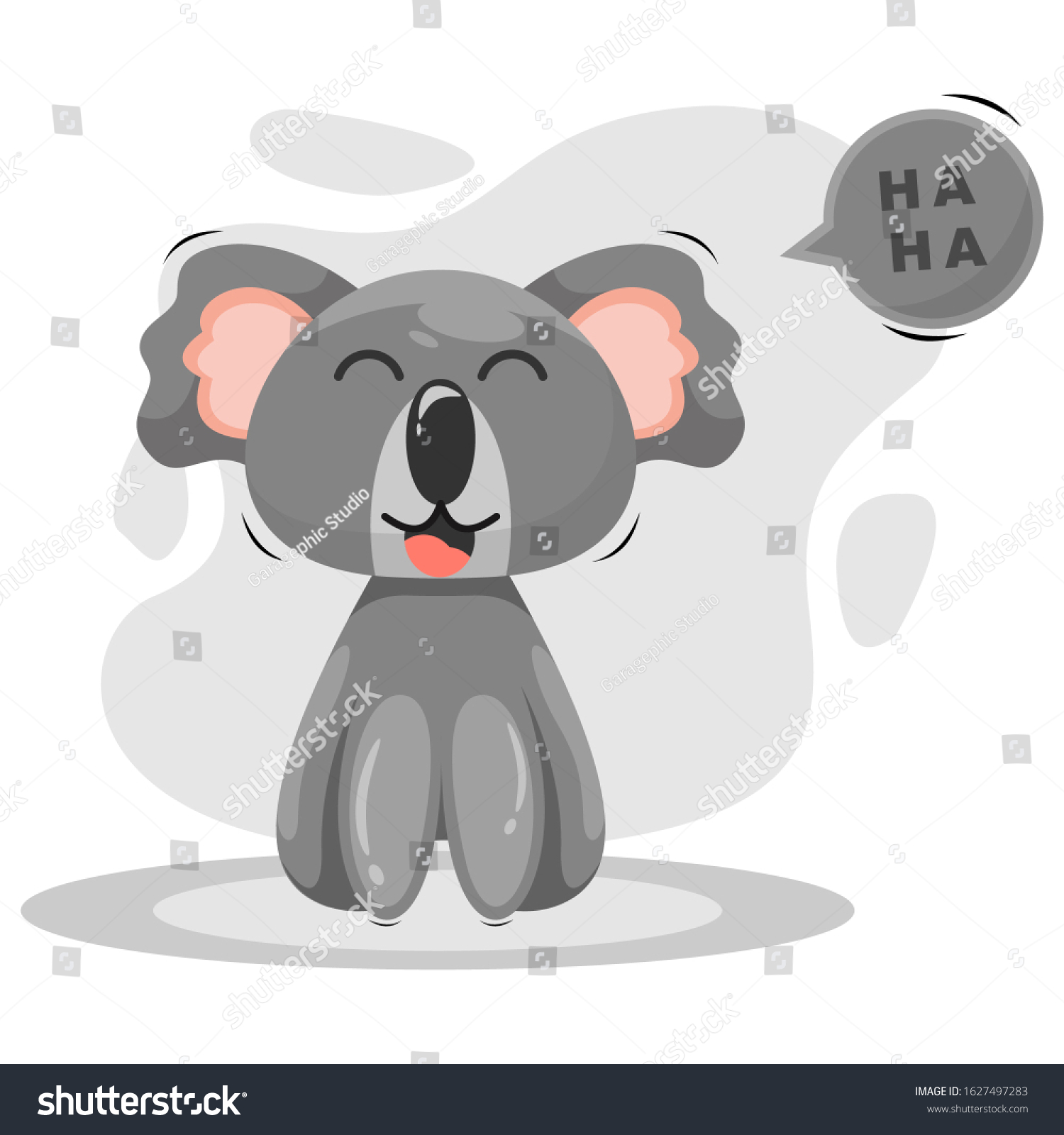 Cute Koala Emoticon Cartoon Vector Stock Vector (Royalty Free) 1627497283