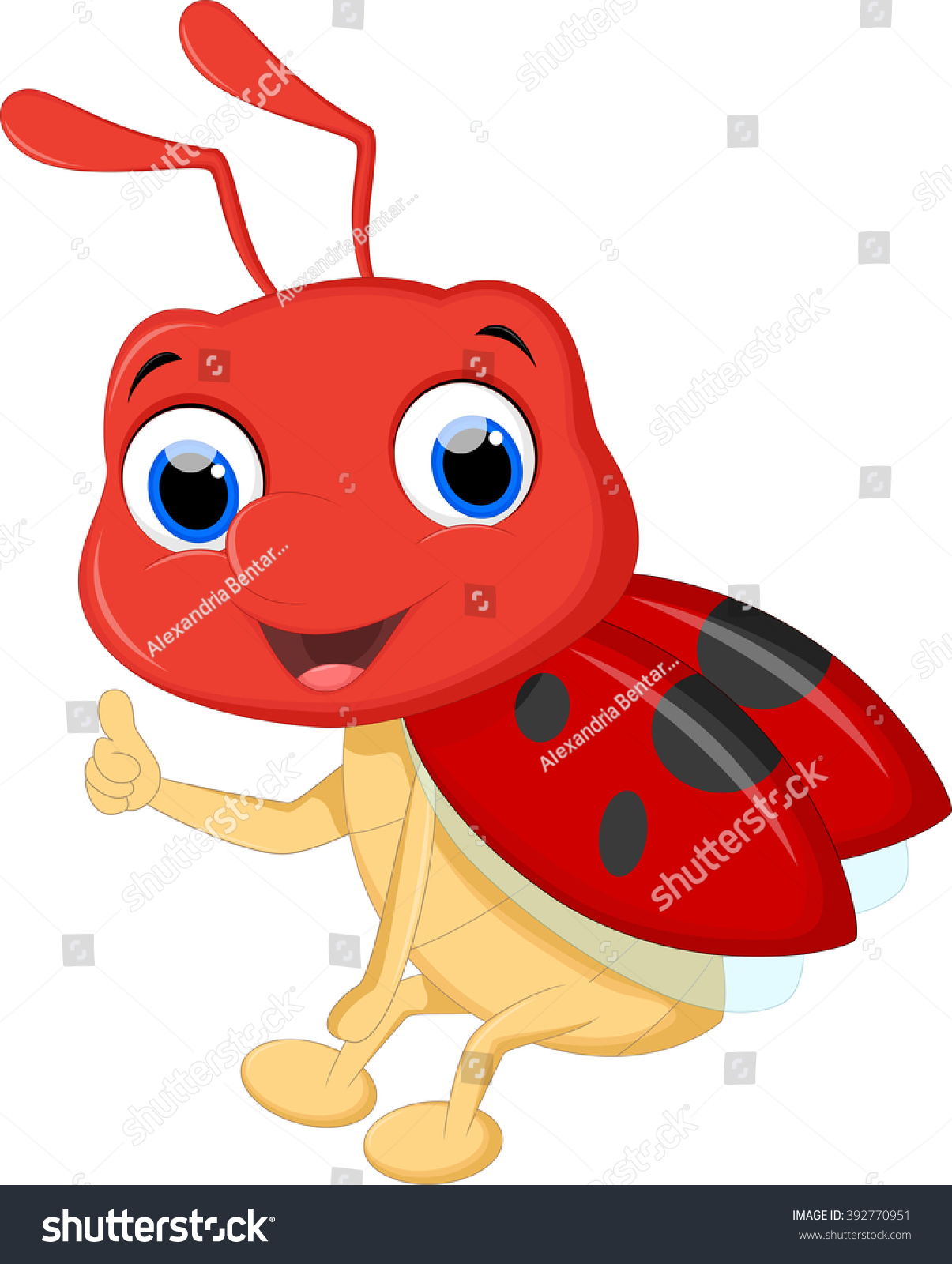 Cute Ladybug Cartoon Stock Vector (Royalty Free) 392770951 | Shutterstock