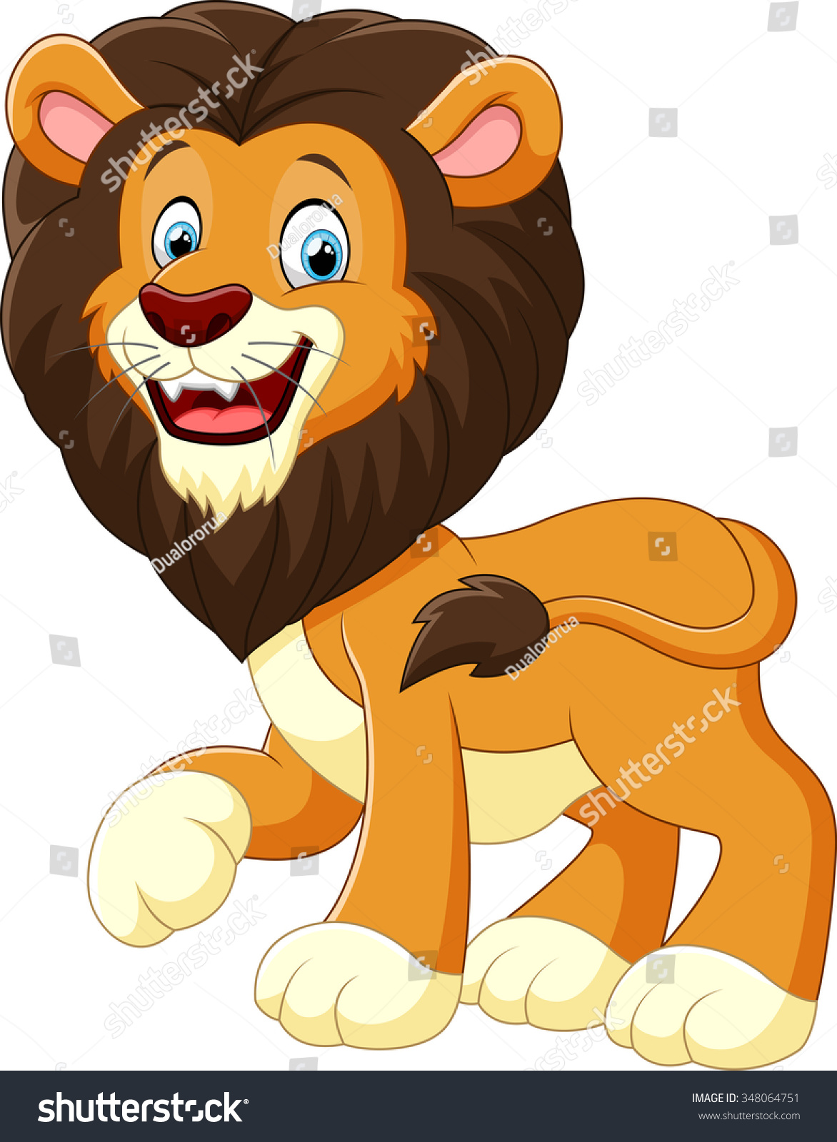 Cute Lion Cartoon Stock Vector (Royalty Free) 348064751 | Shutterstock