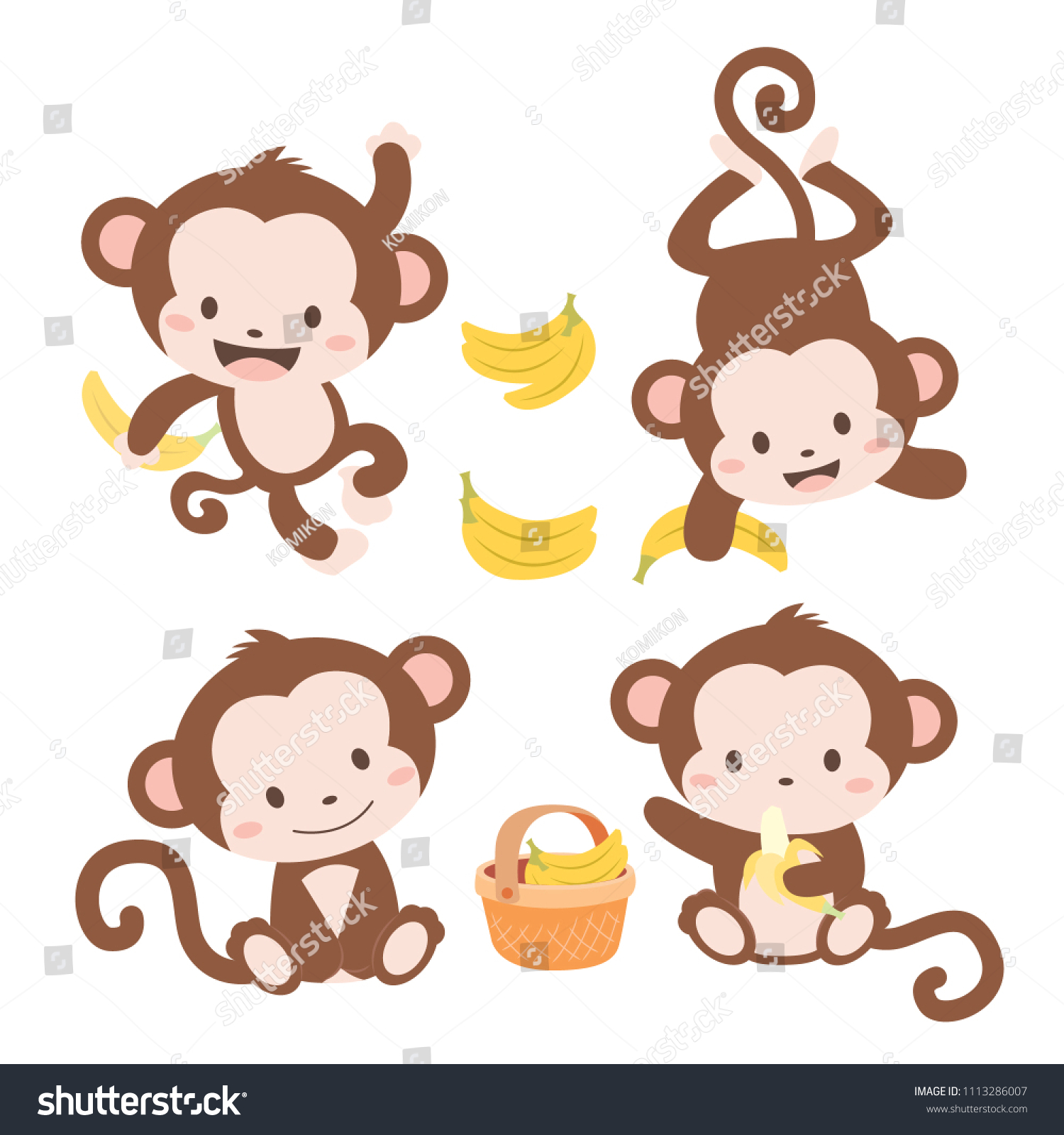 23,379 Baby monkey Stock Vectors, Images & Vector Art | Shutterstock