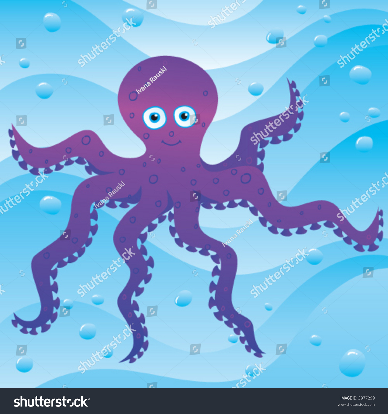 Cute Little Octopus Stock Vector (Royalty Free) 3977299