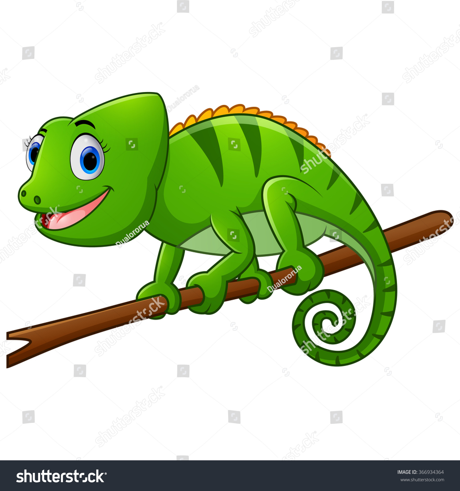 Cute Lizard Cartoon Stock Vector (Royalty Free) 366934364