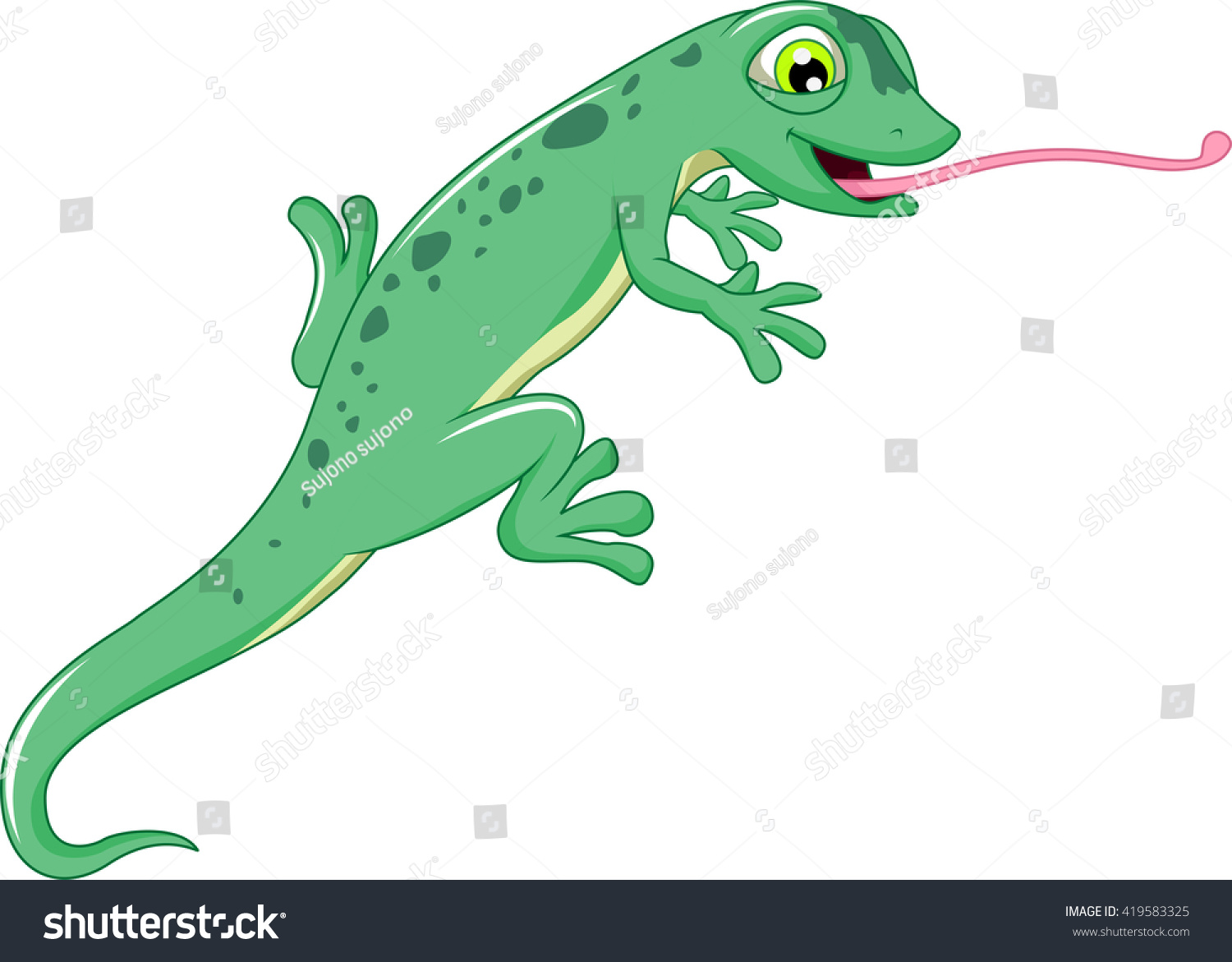 Cute Lizard Cartoon: เวกเตอร์สต็อก (ปลอดค่าลิขสิทธิ์) 419583325 ...