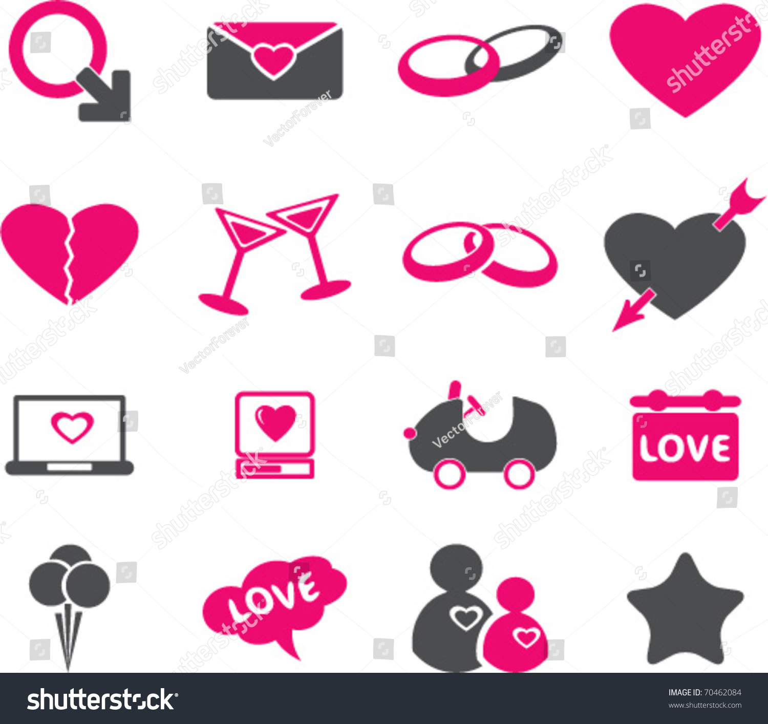 Cute Love Design Signs. Vector - 70462084 : Shutterstock
