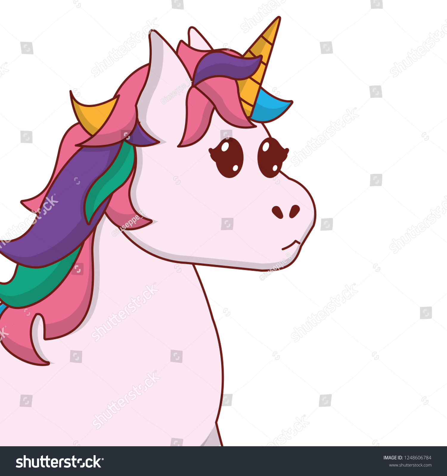 Cute Magic Cartoon: vector de stock (libre de regalías) 1248606784 ...