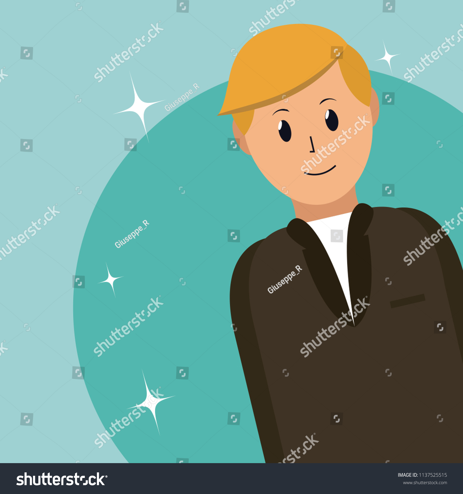 Cute Man Cartoon Stock Vector (Royalty Free) 1137525515 | Shutterstock