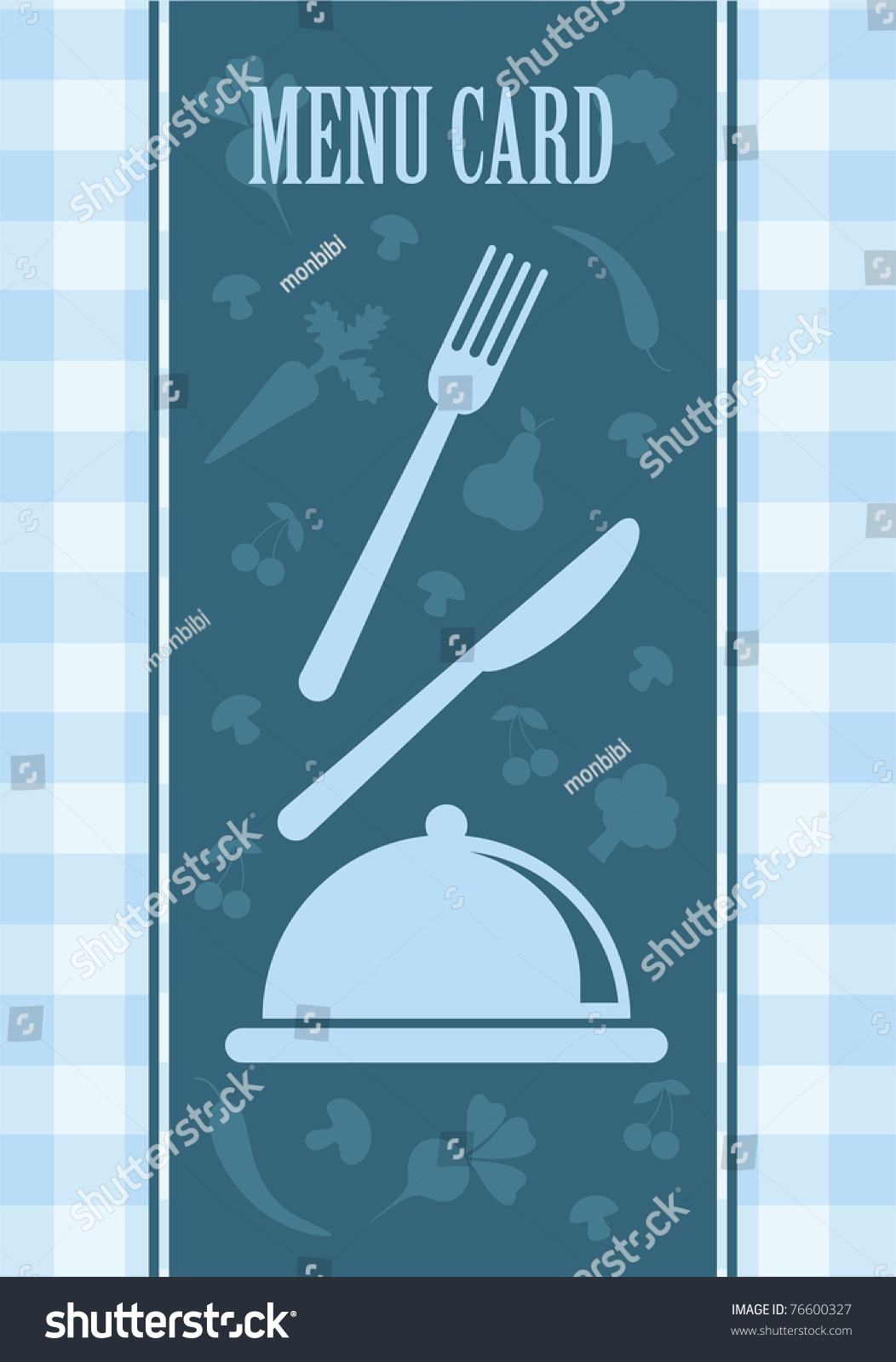 Cute Menu Card Vector Illustration Stock Vector (Royalty Free) 76600327 ...