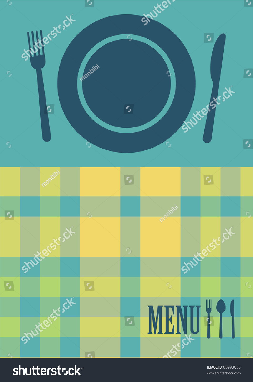 Cute Menu Card Vector Illustration Stock Vector (Royalty Free) 80993050