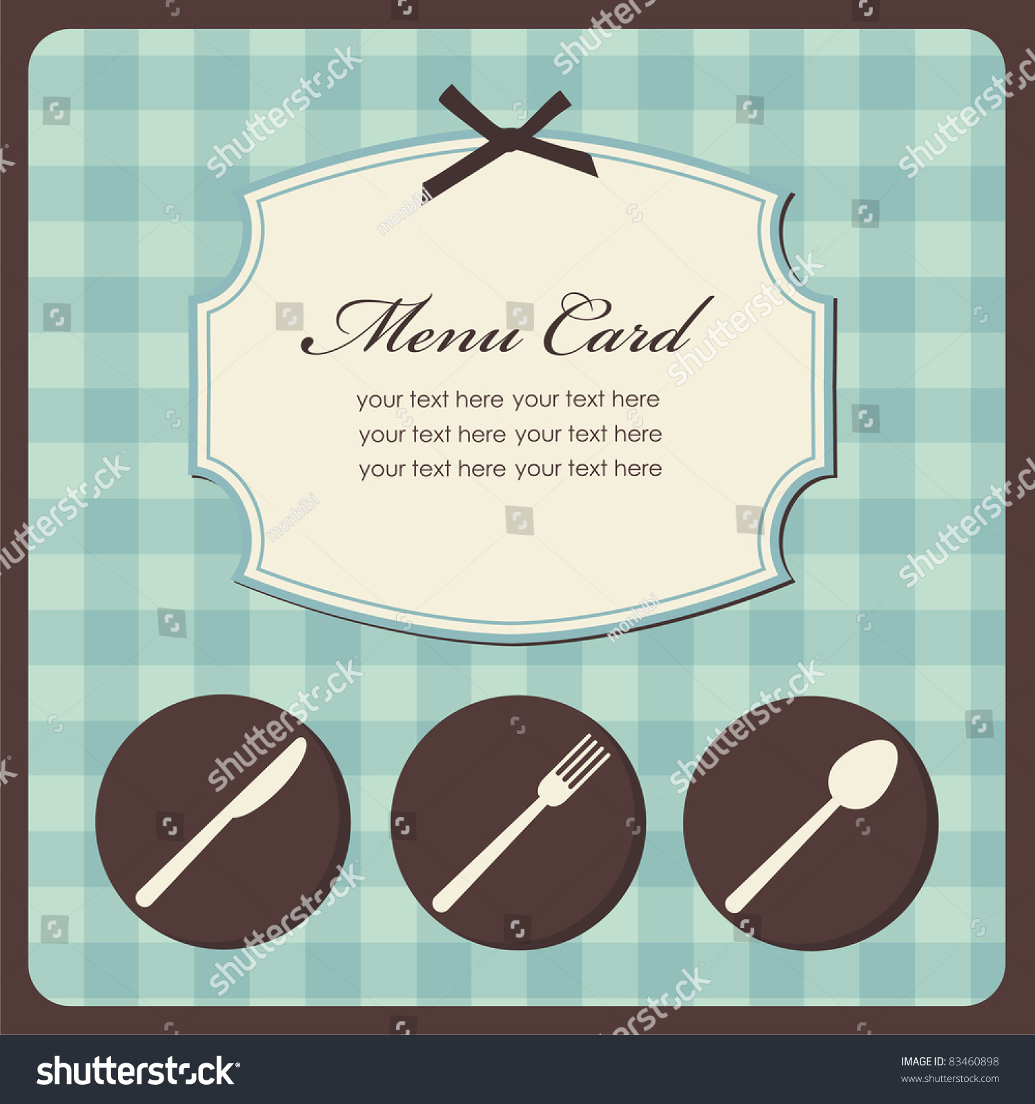 Cute Menu Card Vector Illustration Stock Vector (Royalty Free) 83460898 ...