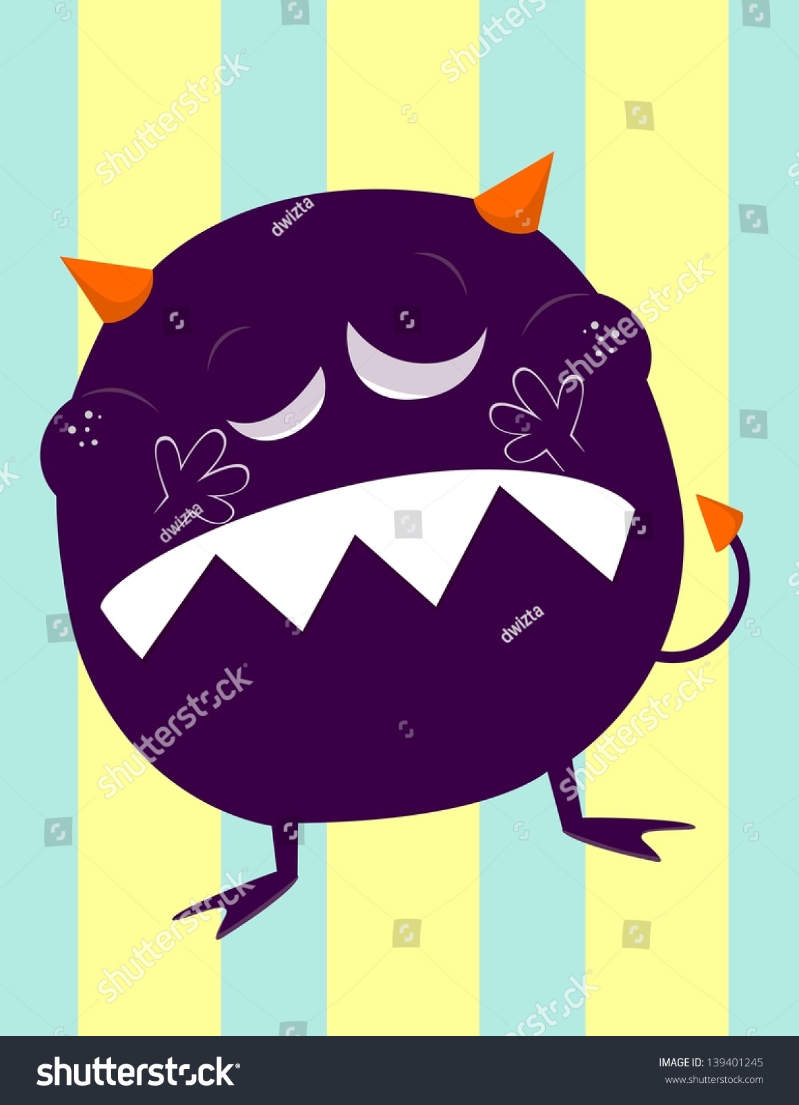 Cute Monster Sad Stock Vector (Royalty Free) 139401245 | Shutterstock